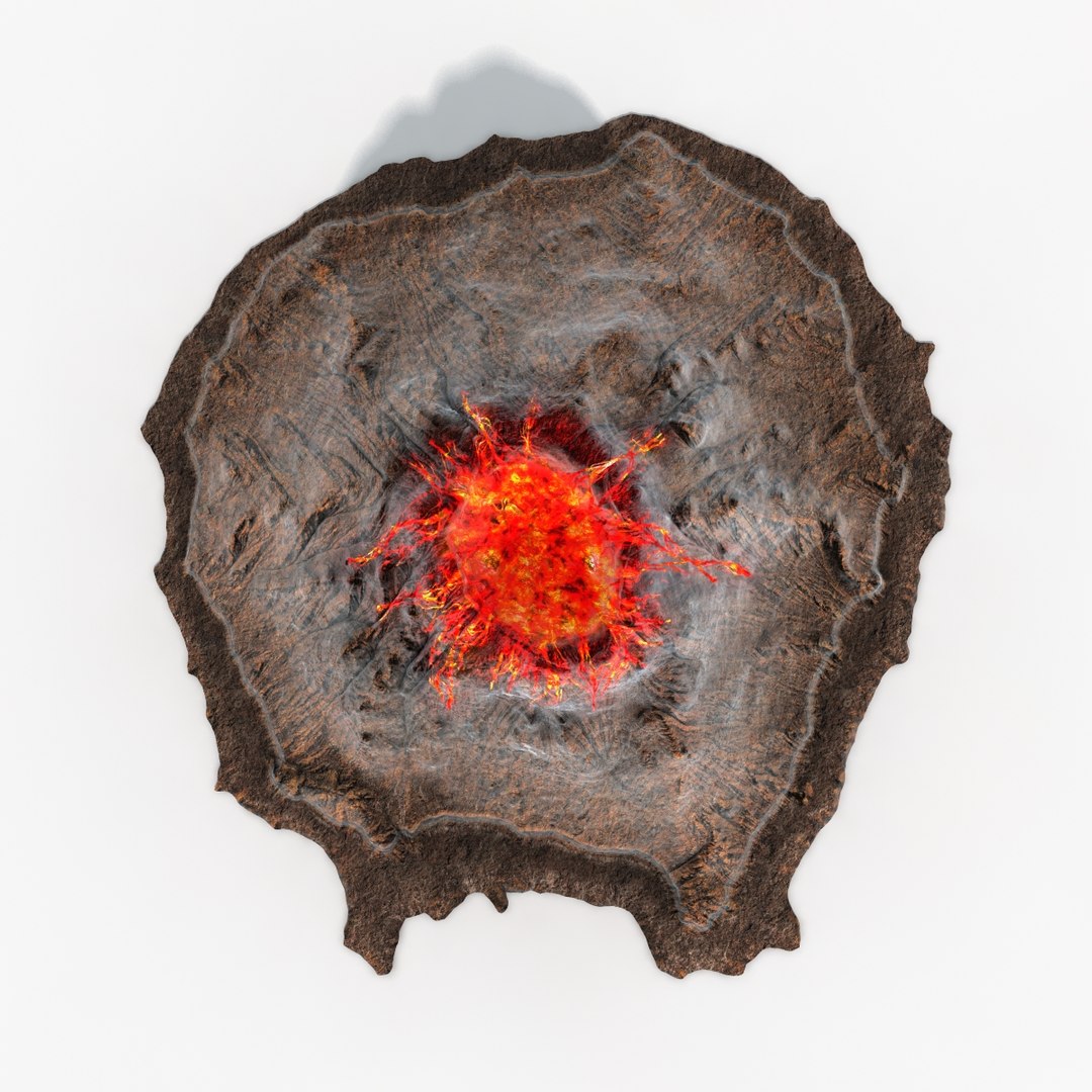 3d Volcano Island Model