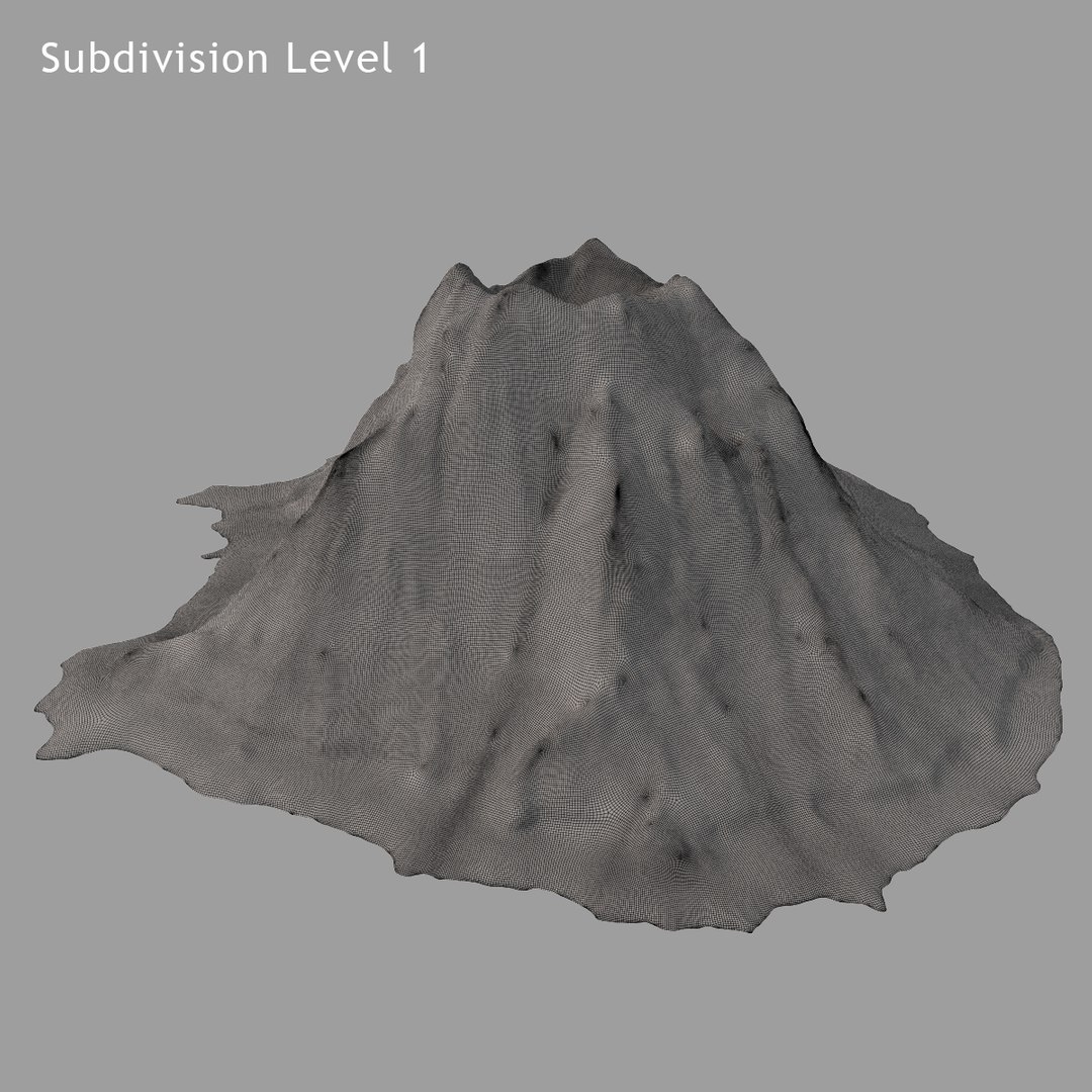 3d Volcano Island Model