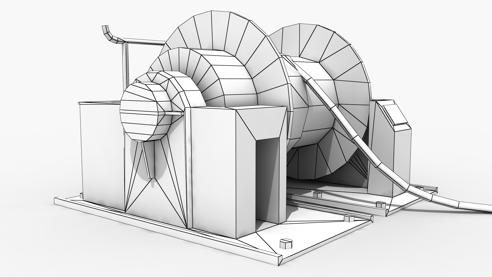 Winch Cable 3d Max
