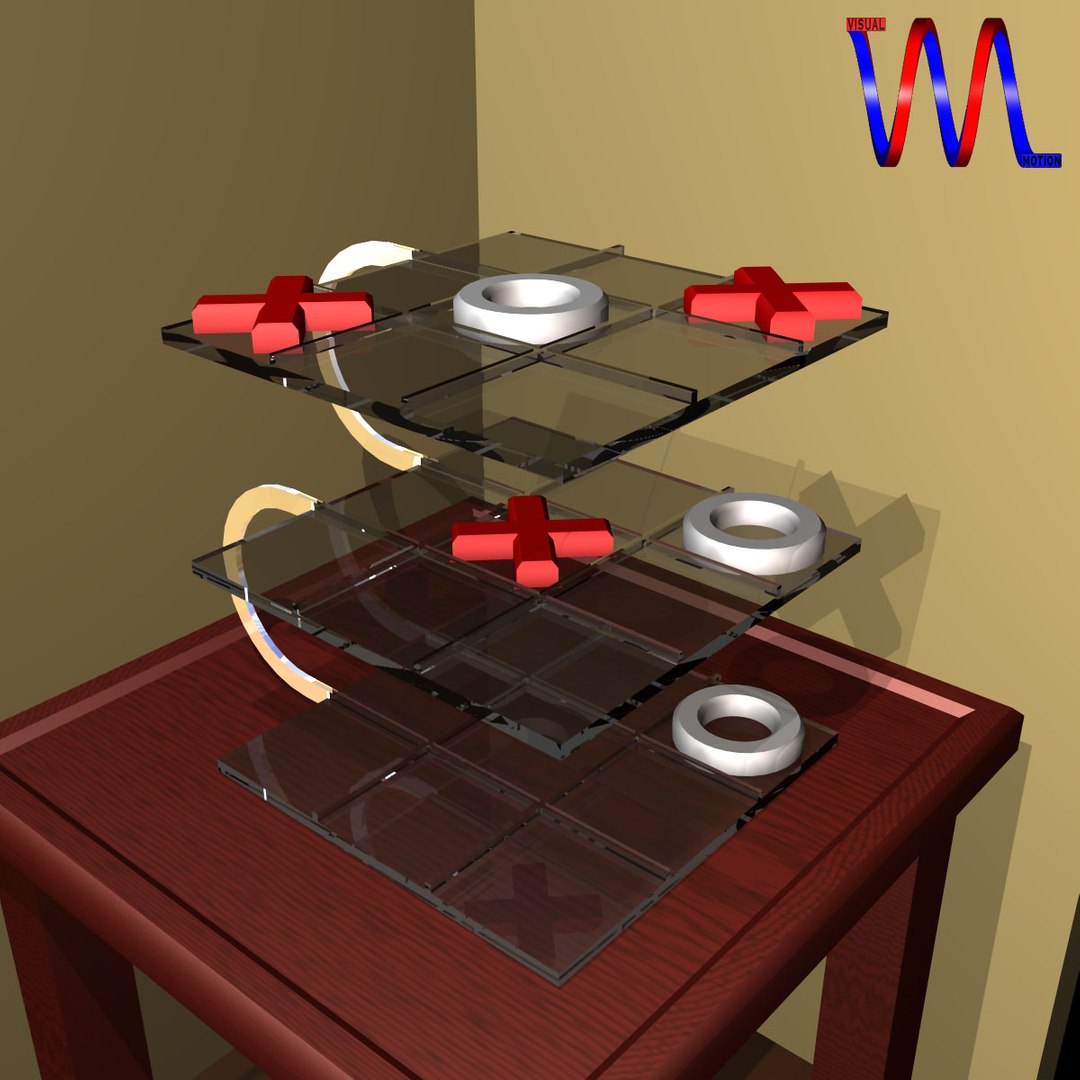 tic-tac-toe board classic 3d obj