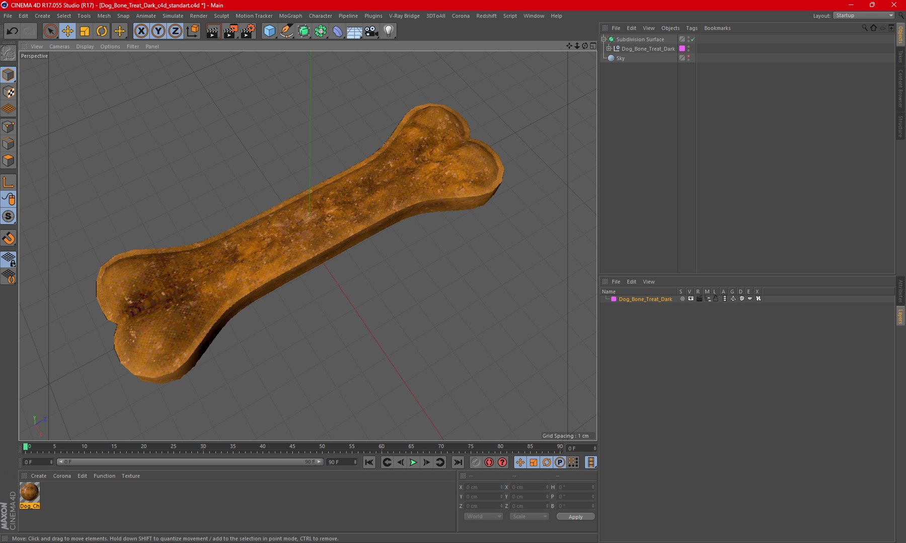 Dog Bone Treat Dark 3D Model - TurboSquid 2174762