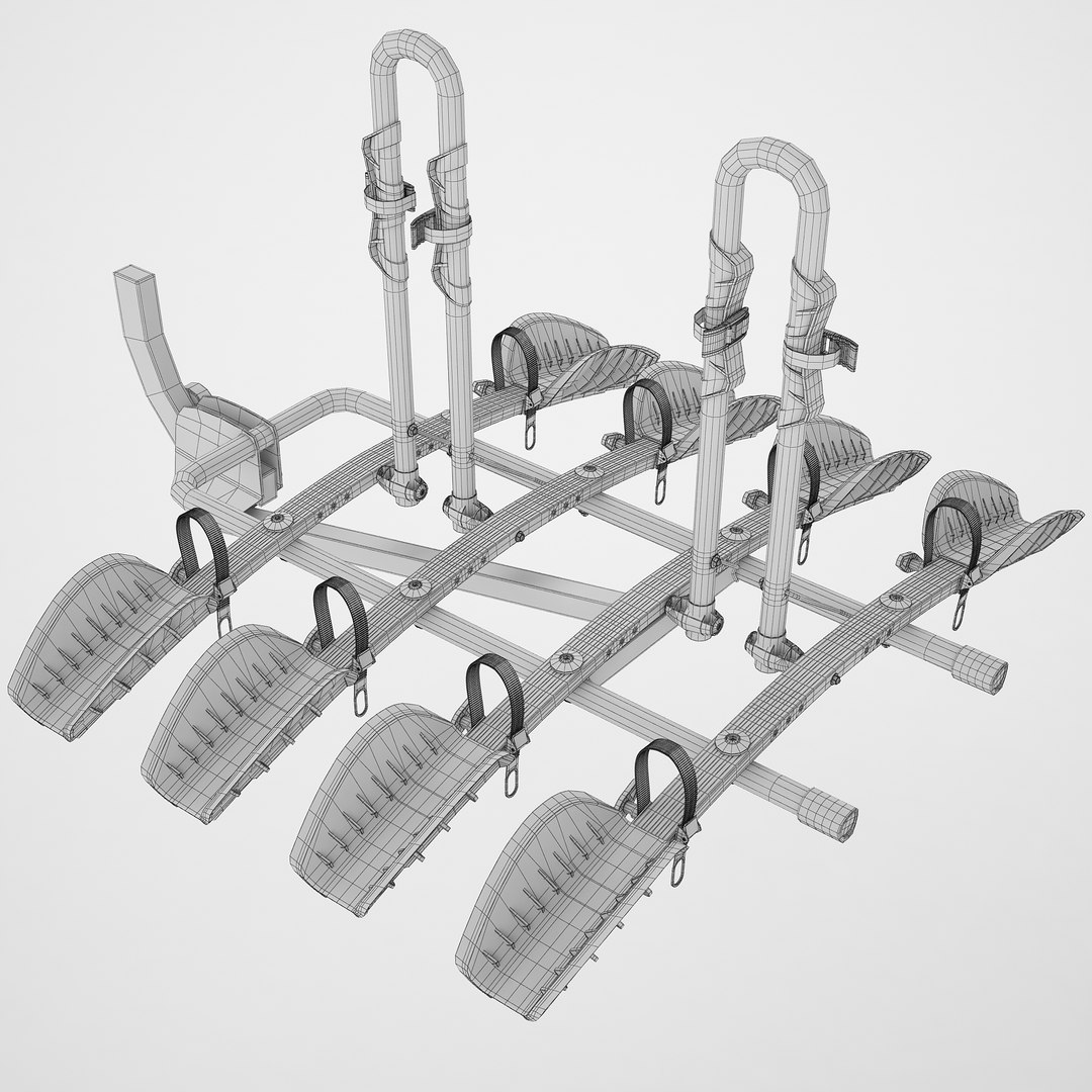 4 Bike Platform Hitch Rack 01 3D model - TurboSquid 1807648
