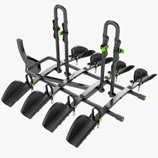 modelo 3d Soporte para enganche de plataforma para 4 bicicletas 01 ...