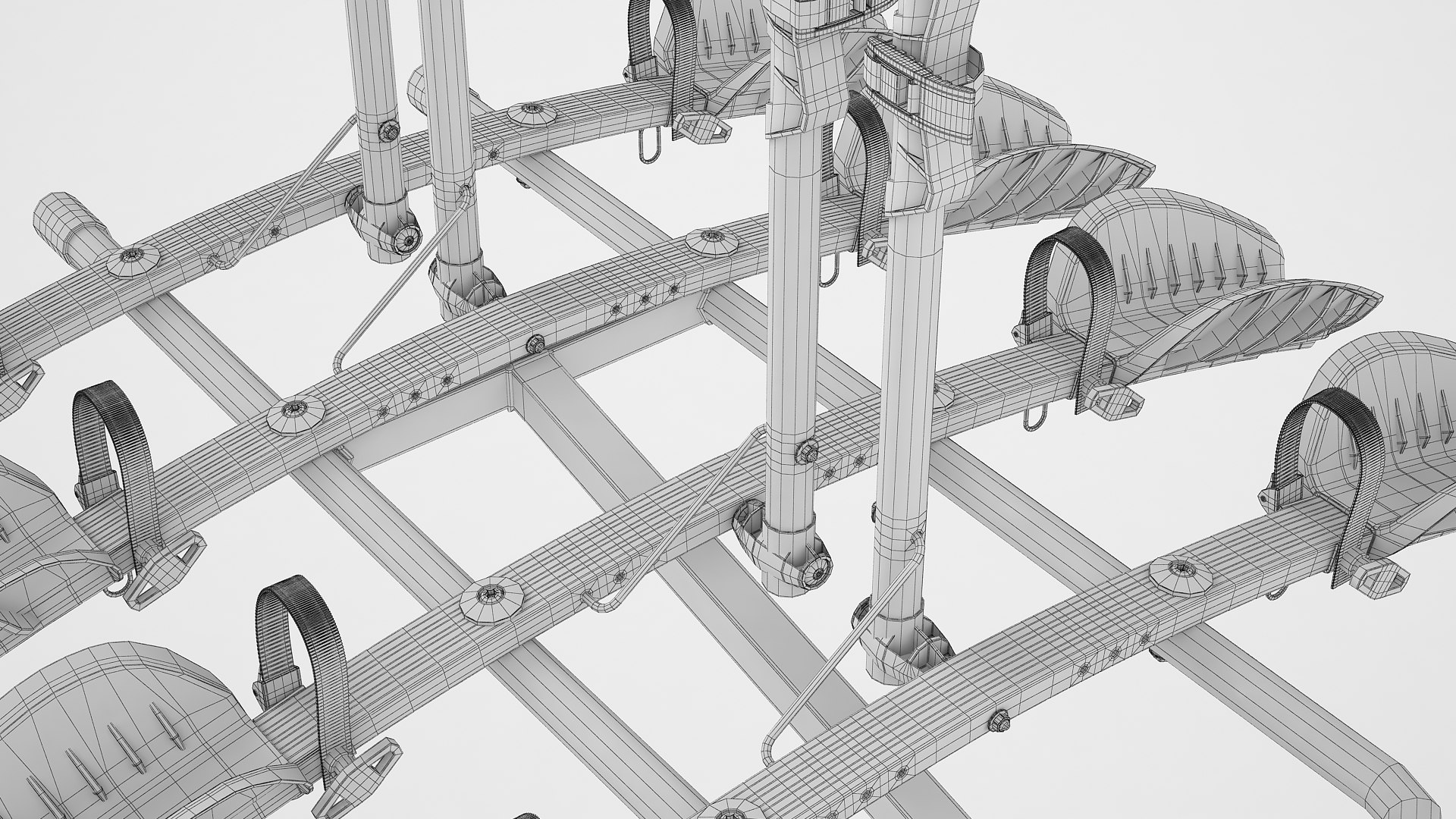 4 Bike Platform Hitch Rack 01 3D model - TurboSquid 1807648