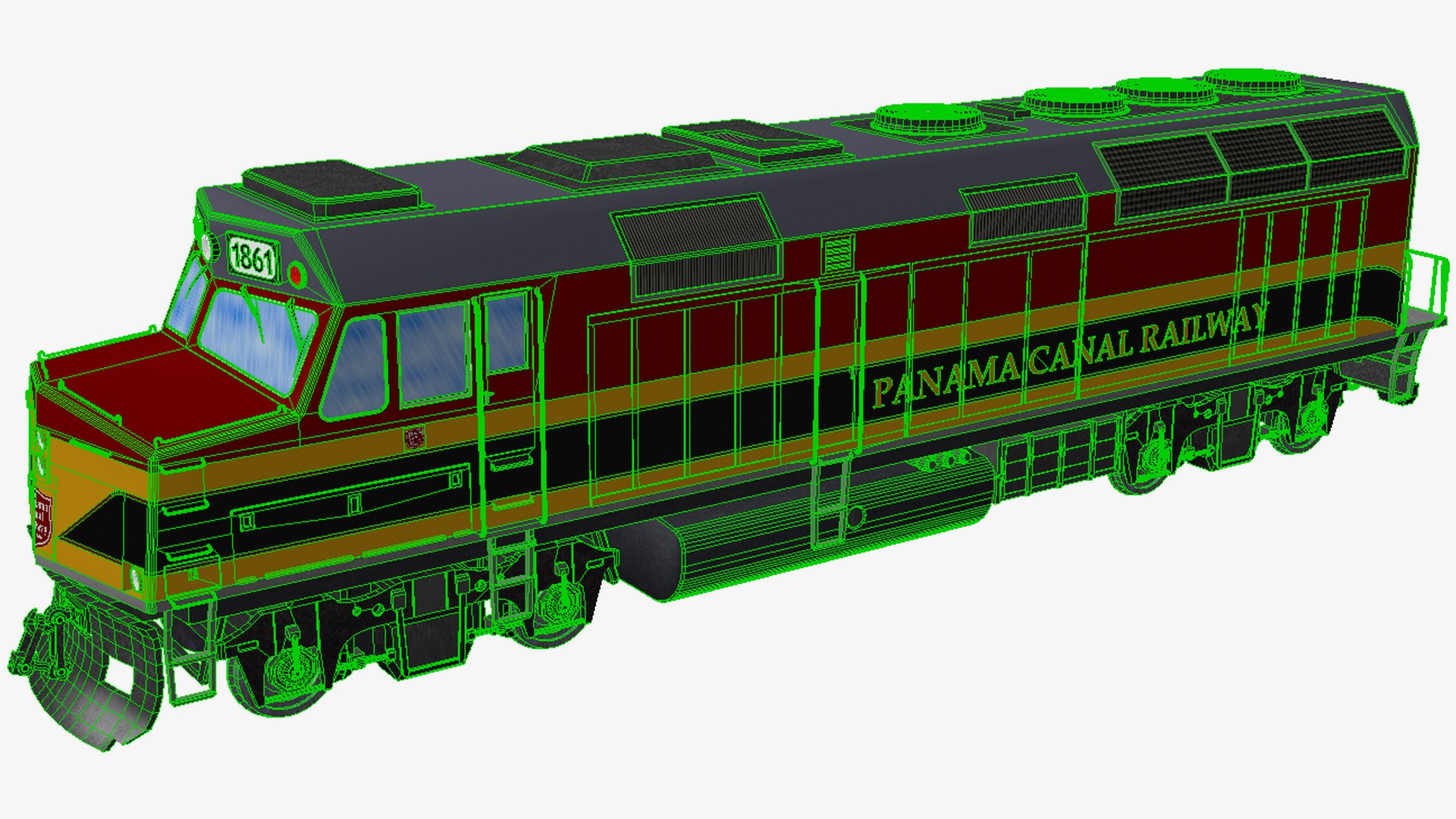 Panama Canal Railway Emd F-40ph Diesel-electric Locomotive With A ...
