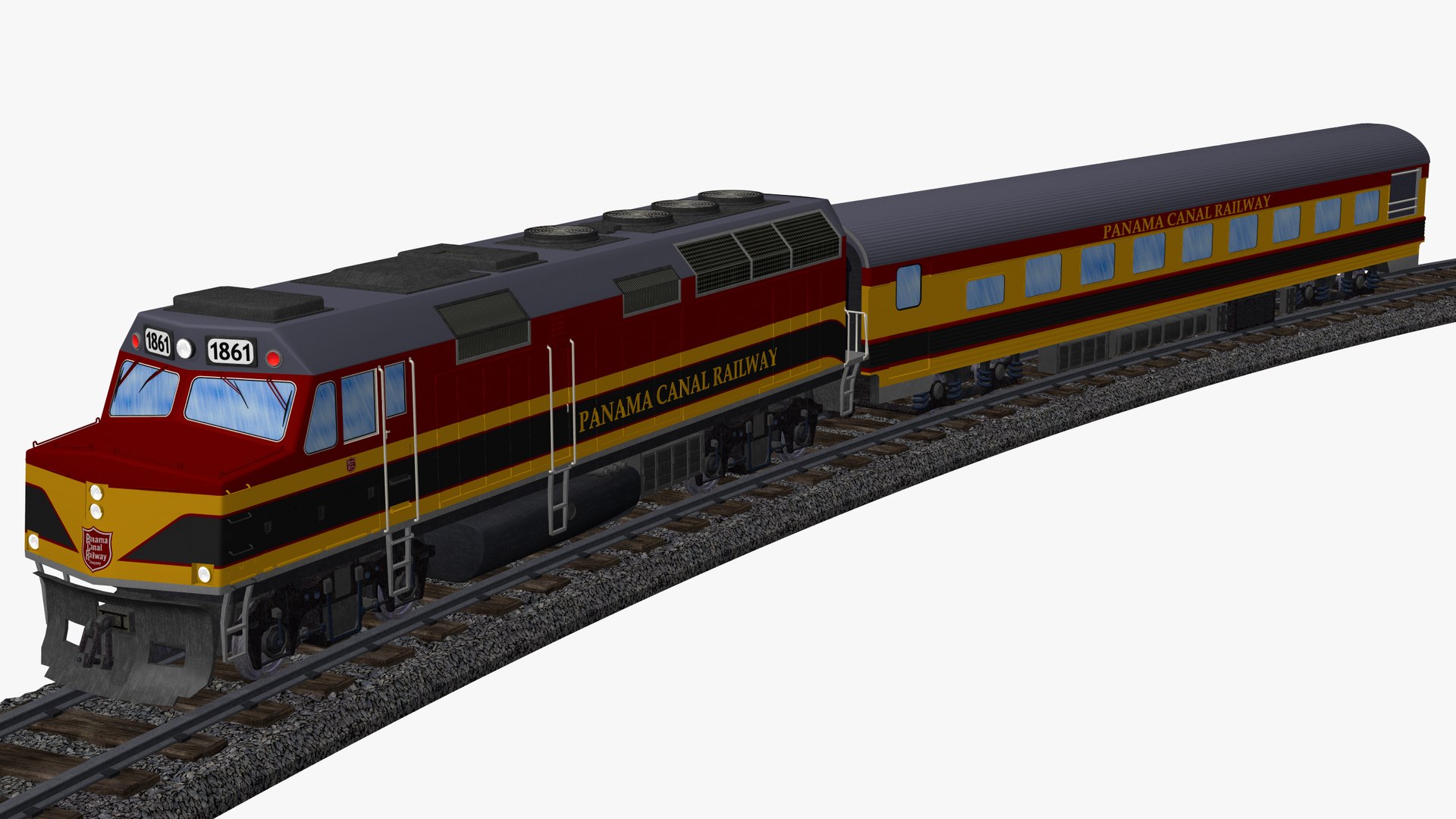 Panama Canal Railway Emd F-40ph Diesel-electric Locomotive With A ...