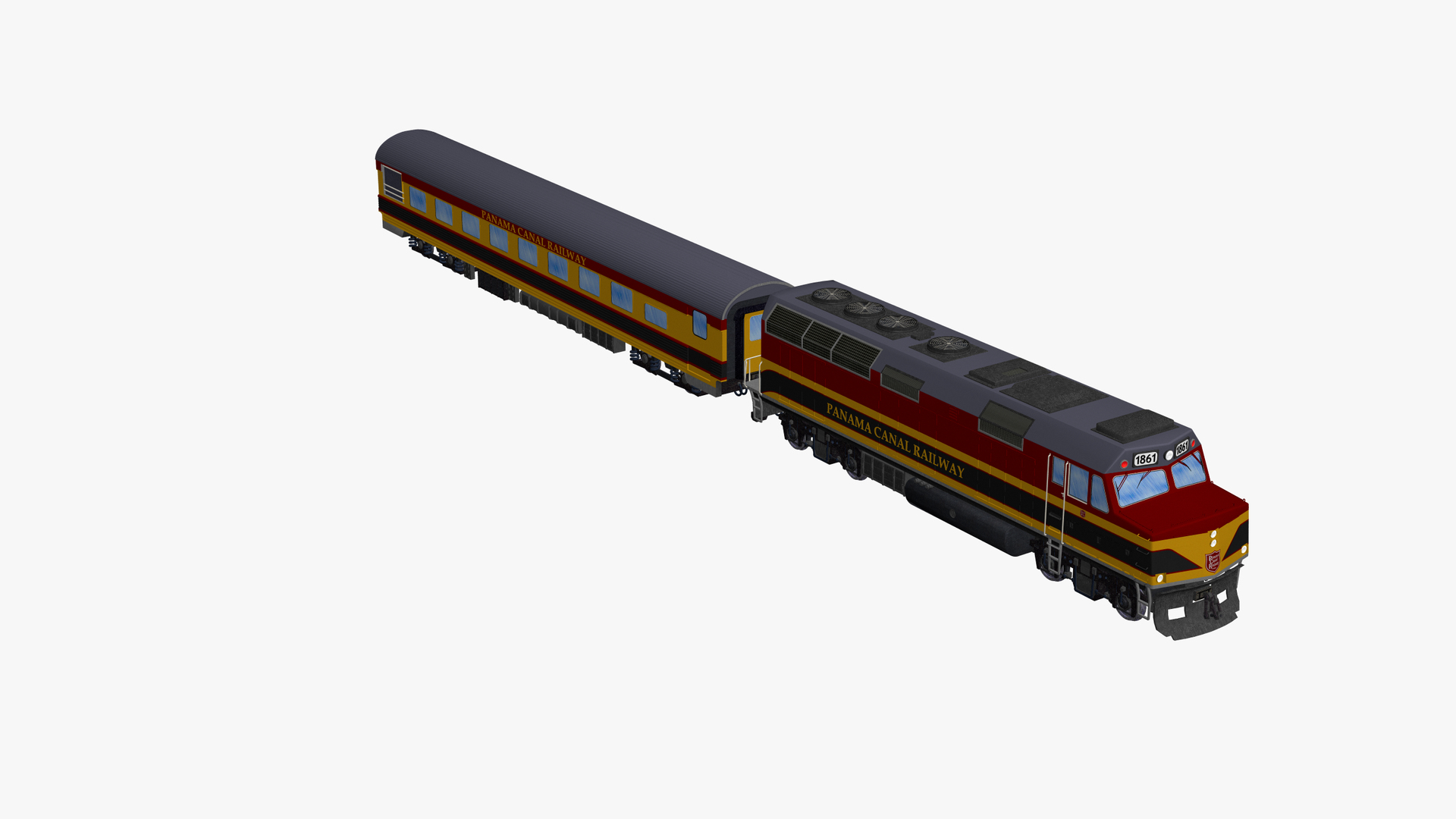 Panama Canal Railway Emd F-40ph Diesel-electric Locomotive With A ...