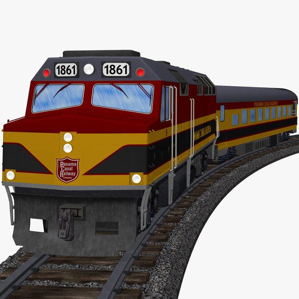 modelo 3d panama canal railway emd f-40ph diesel-electric locomotive ...