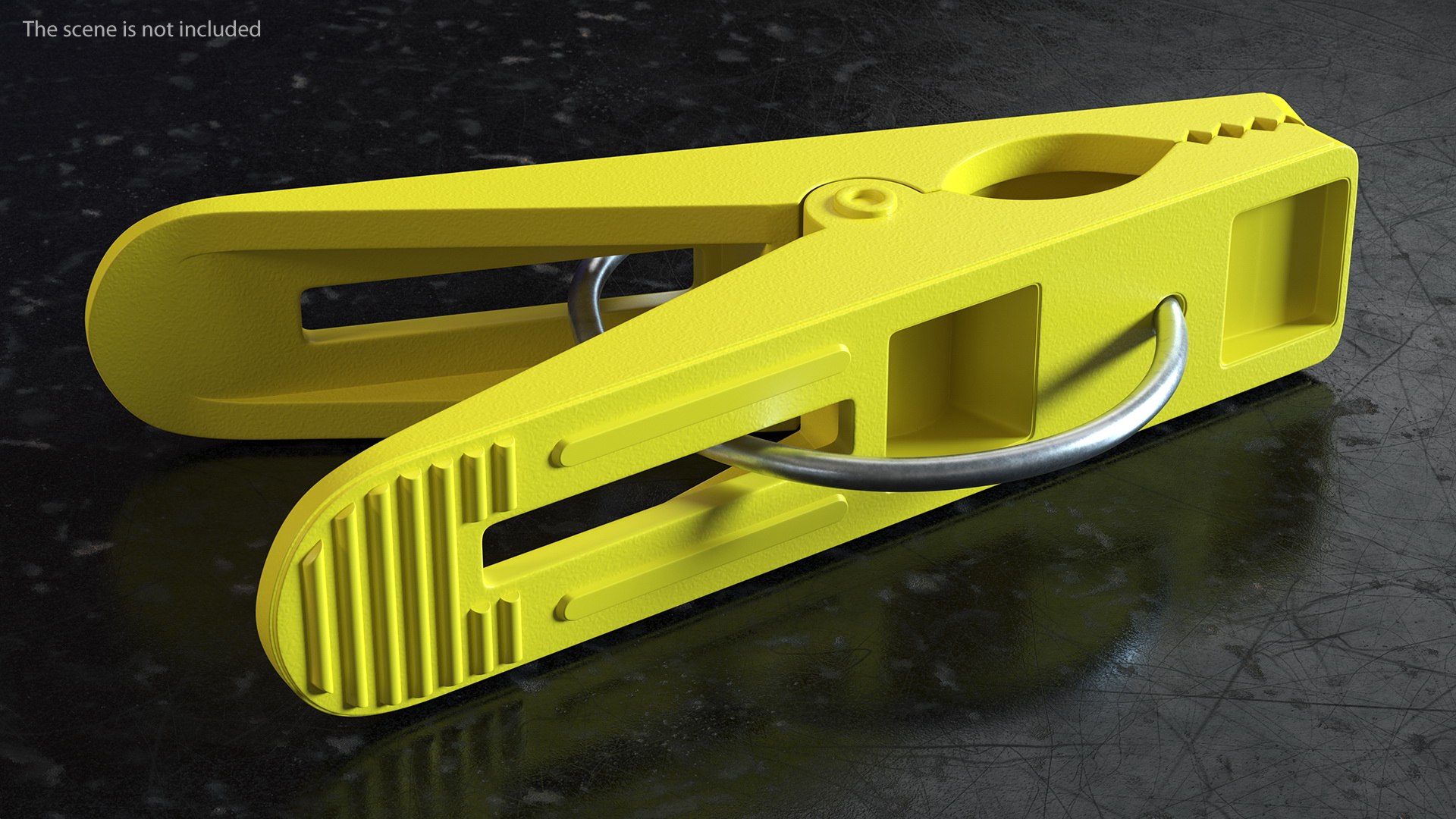 3D Plastic Clothespin Yellow - TurboSquid 1922220