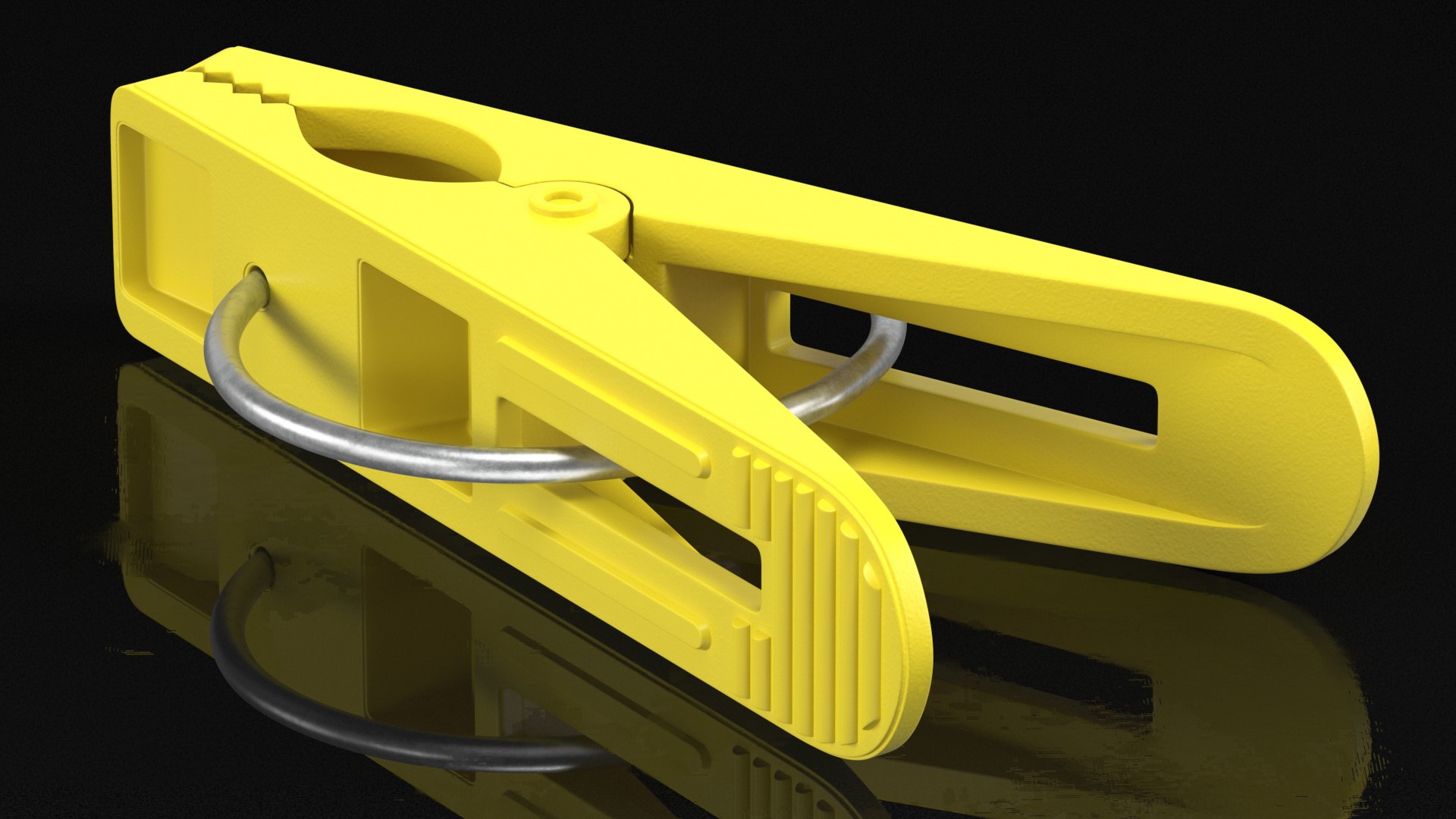 3D Plastic Clothespin Yellow - TurboSquid 1922220