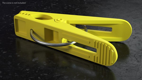 3D Plastic Clothespin Yellow - TurboSquid 1922220
