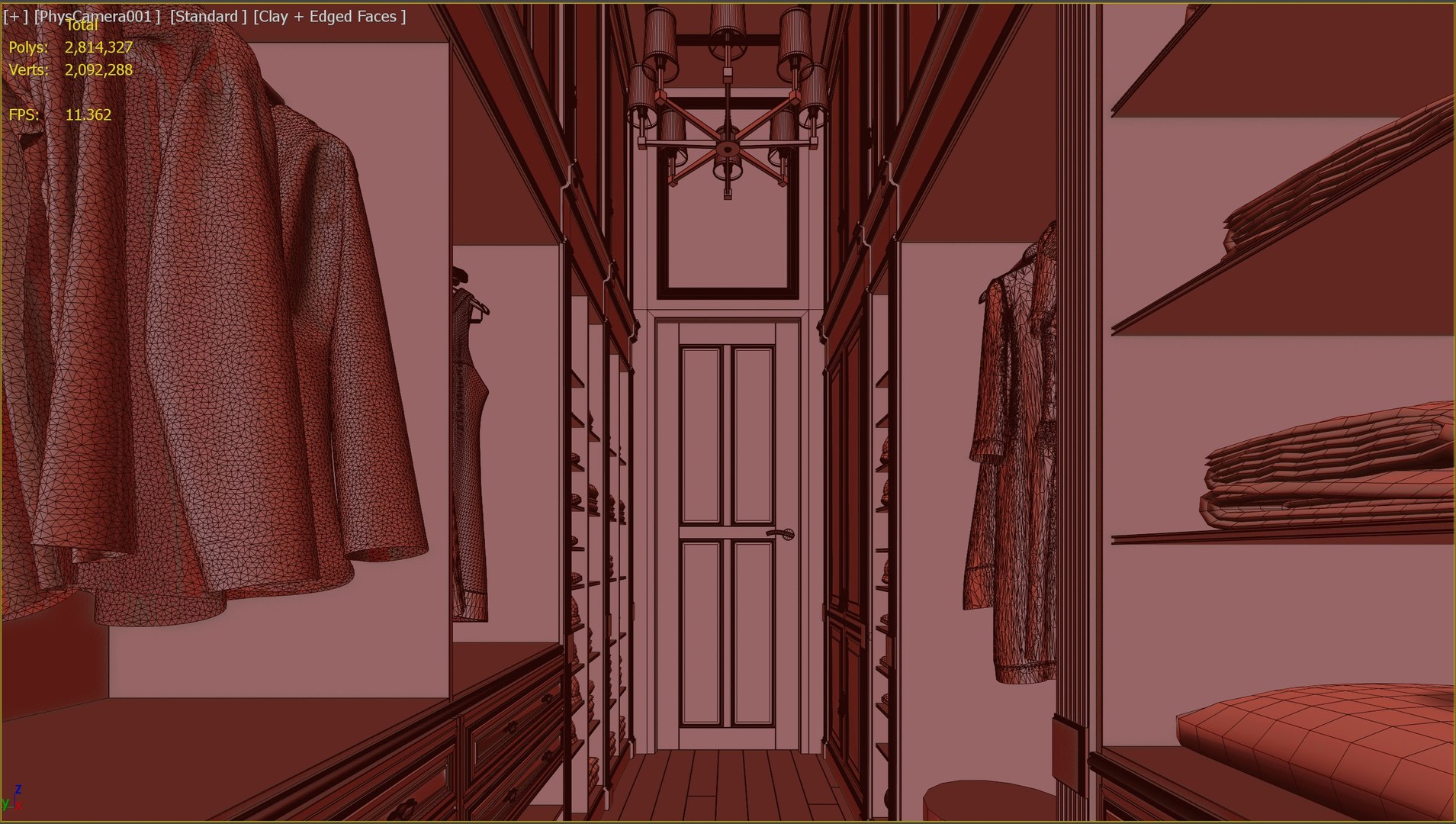 3D Dressing Room And Bathroom Interior Model - TurboSquid 2367154