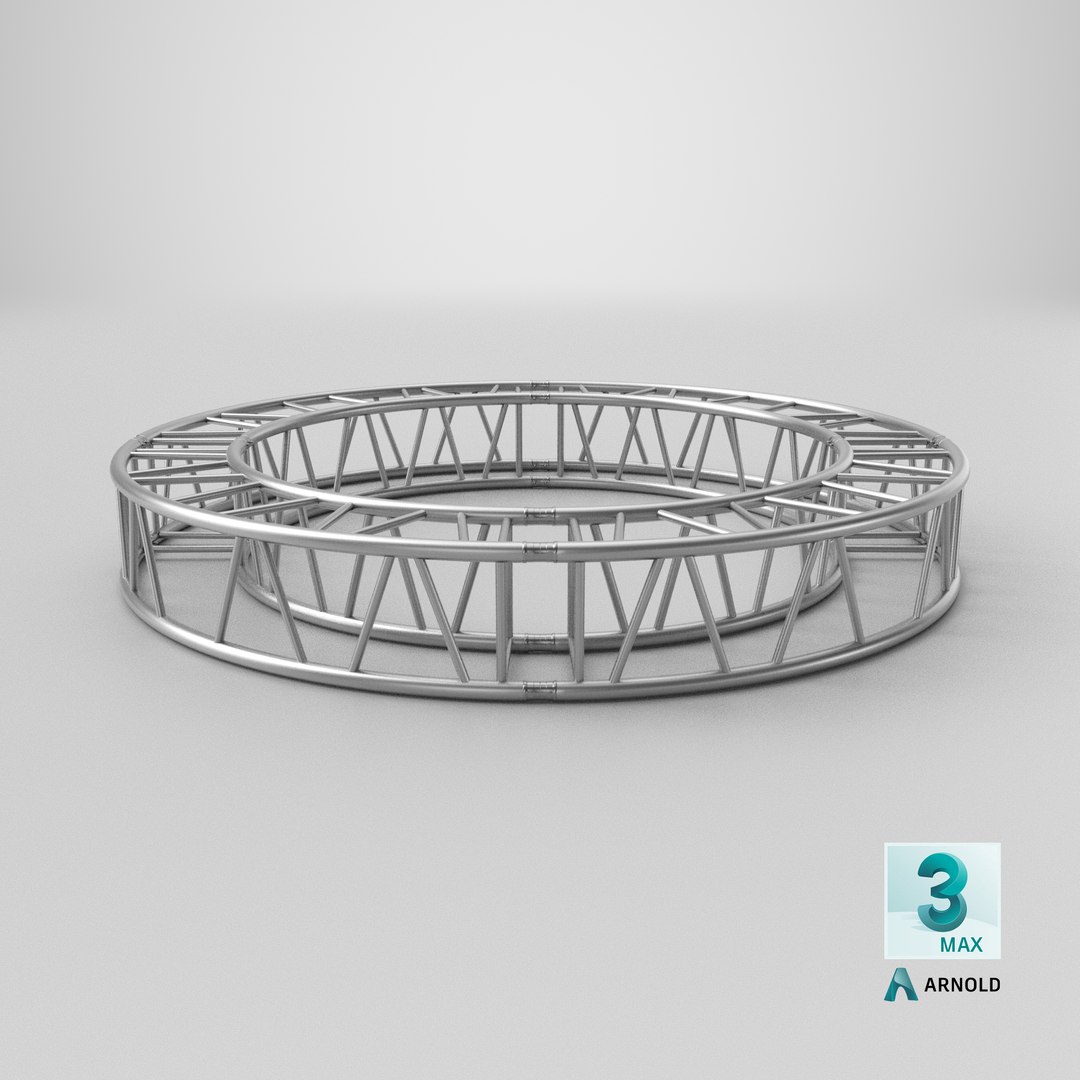 Square Circular Truss 3D Model - TurboSquid 1219835