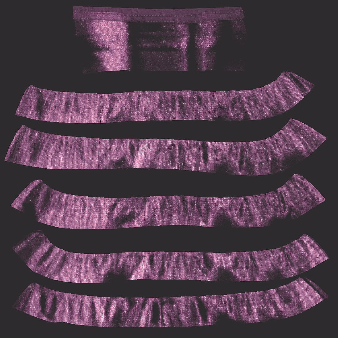 Tutu Style Low Waisted Skirt 3D Model - TurboSquid 1793151