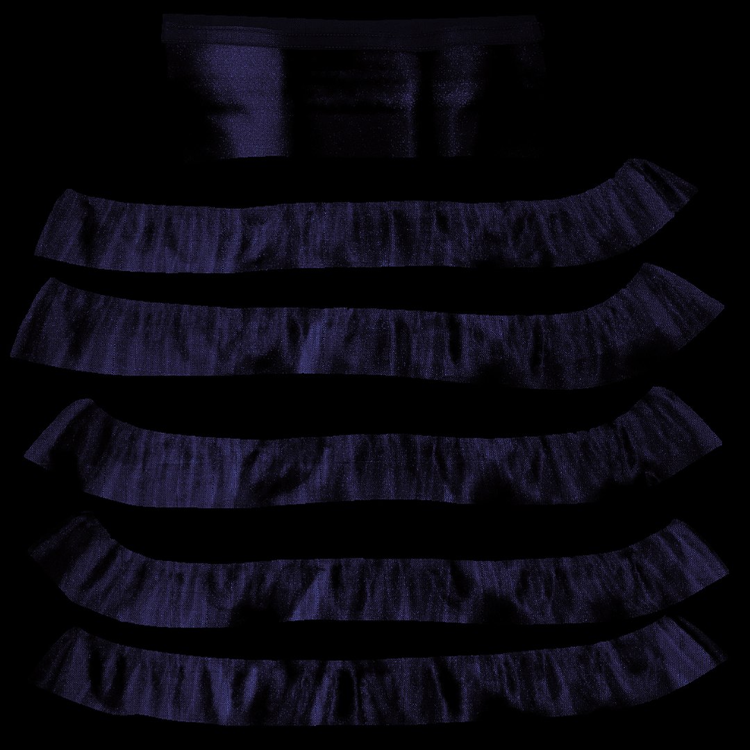 Tutu Style Low Waisted Skirt 3D Model - TurboSquid 1793151