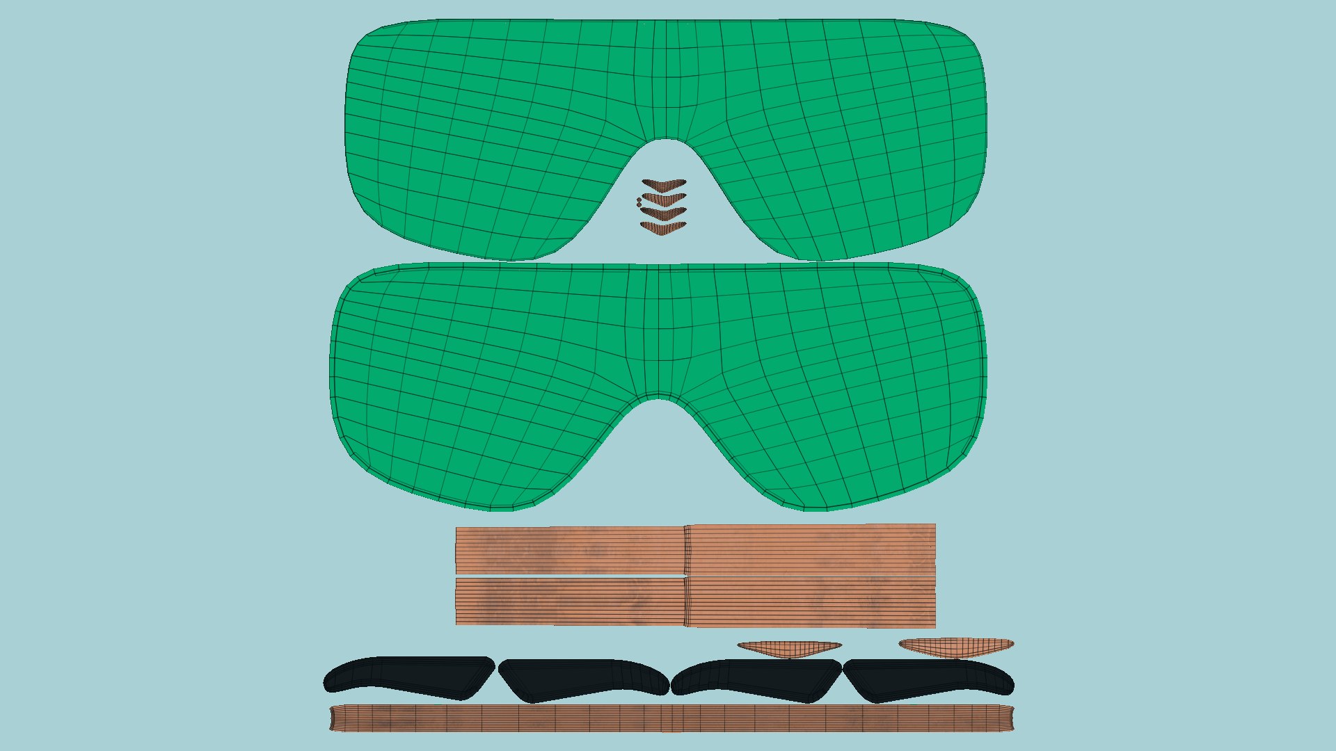 3D Sunglass I09 Copper Green - Character Design Fashion - TurboSquid ...