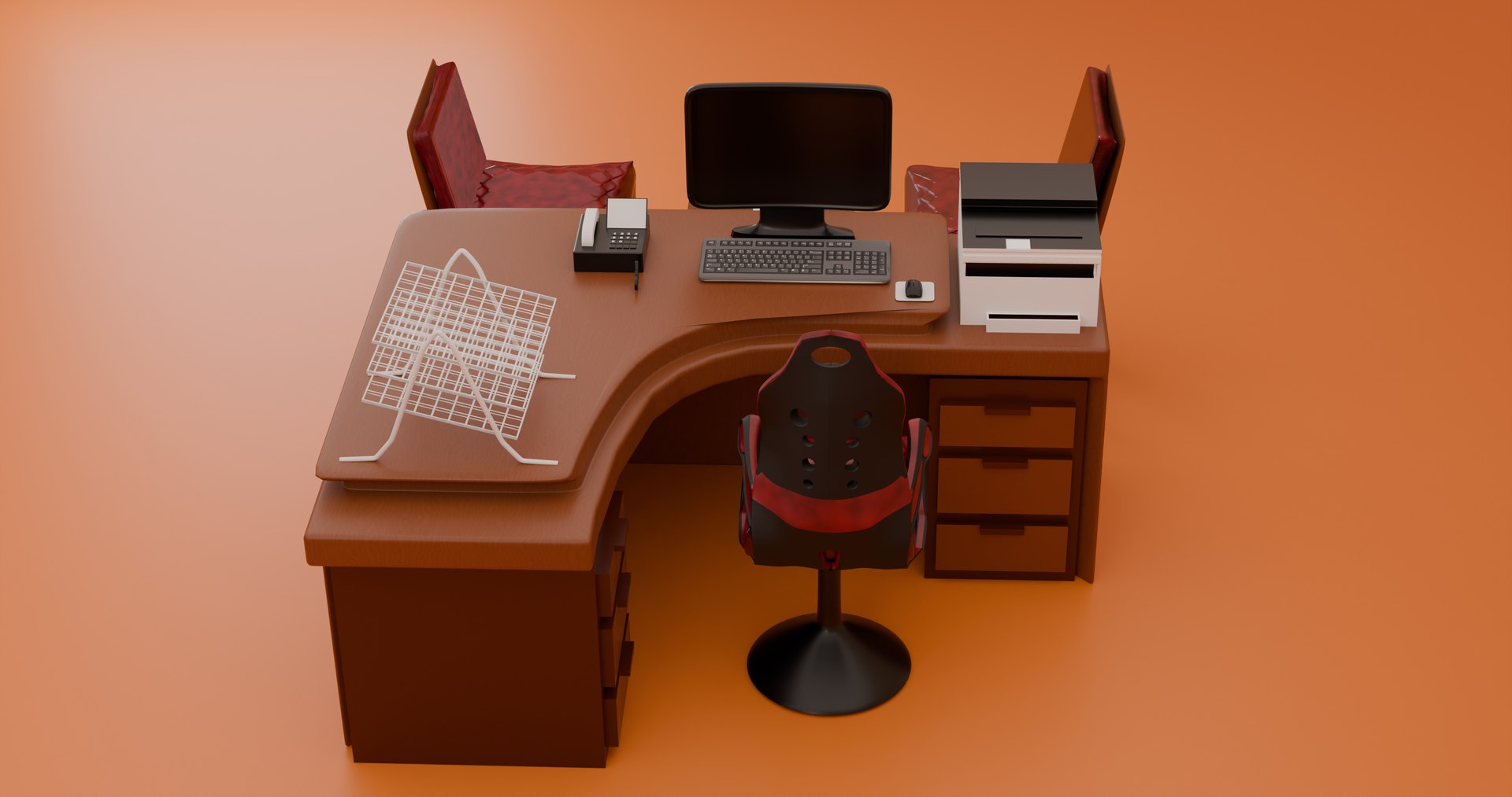 Office 3D Model - TurboSquid 2162130