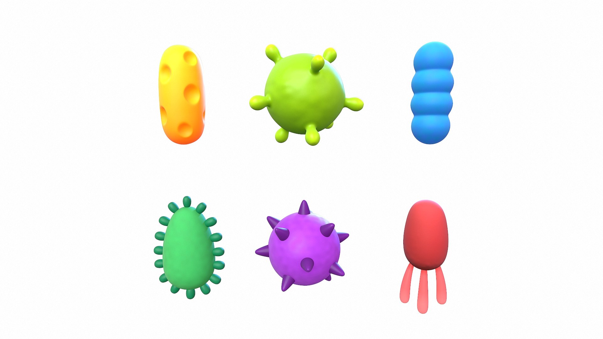 Bacteria pack 3D model - TurboSquid 1479082