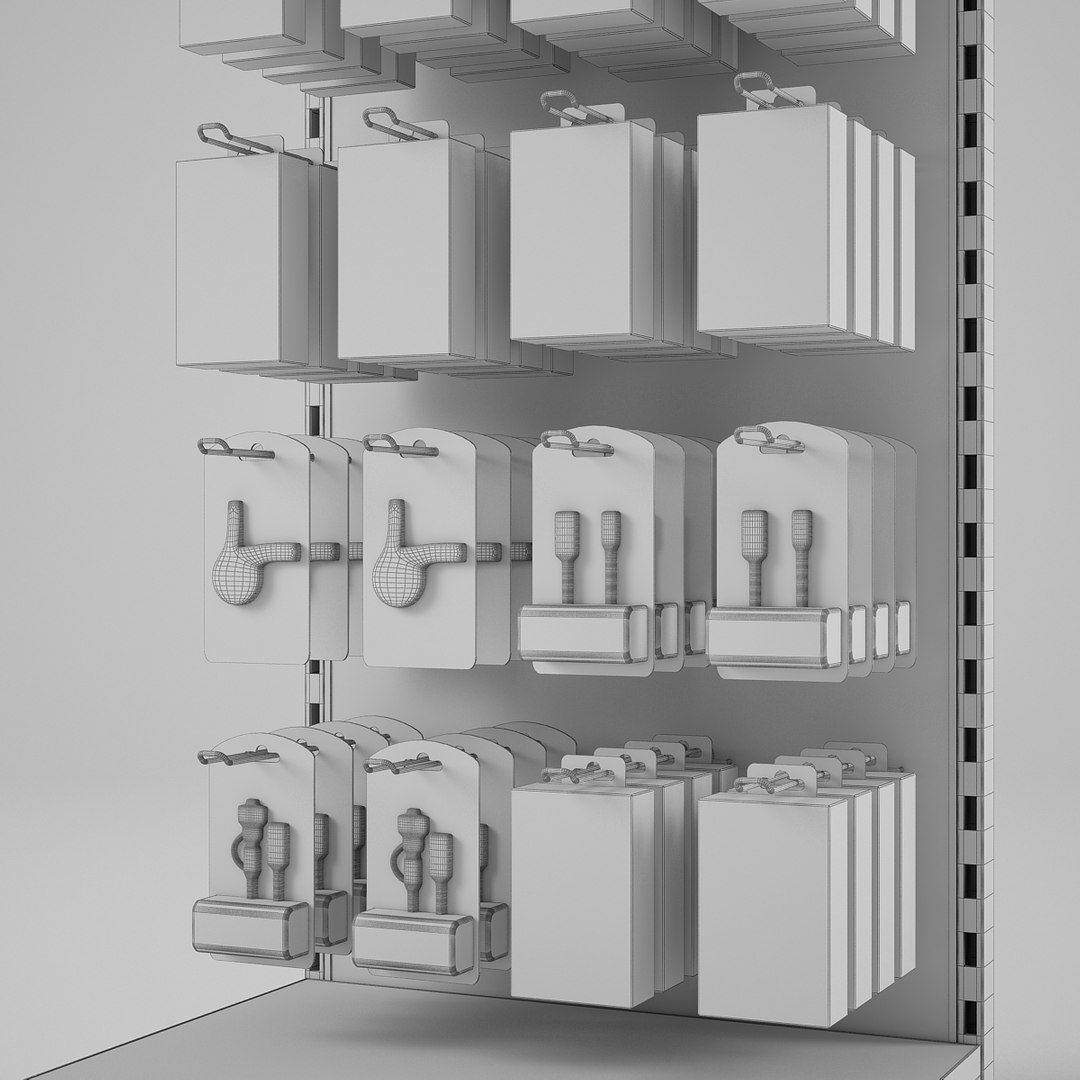 Display Rack Energizer 3d Model