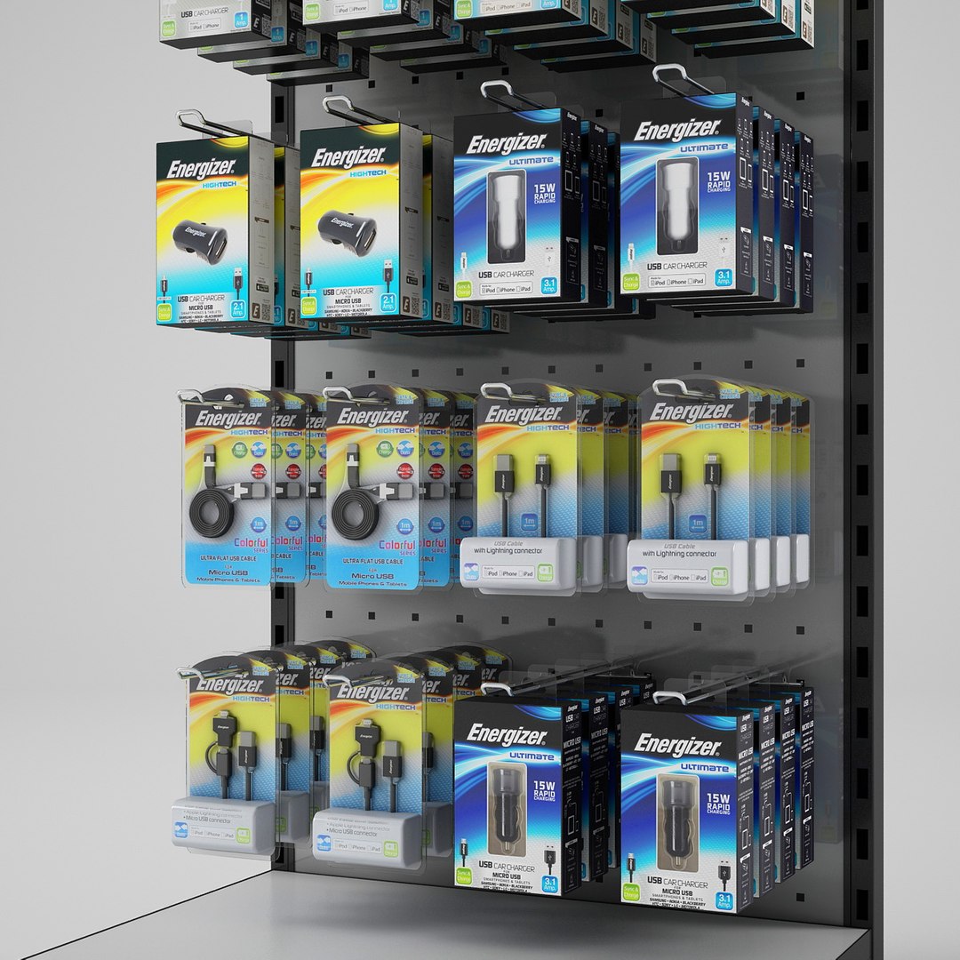 Display Rack Energizer 3d Model