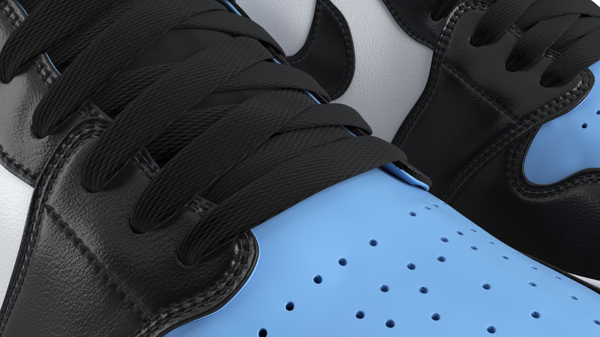 Jordan 1 Retro UNC Toe PBR Model - TurboSquid 2144355