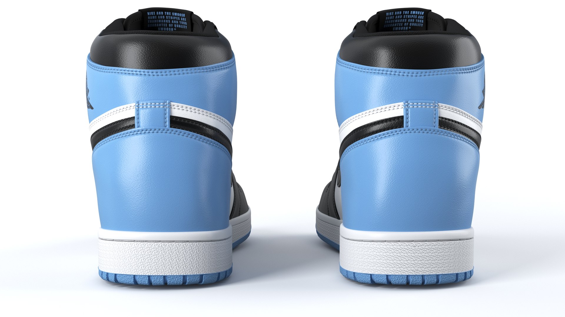 Jordan 1 Retro UNC Toe PBR Model - TurboSquid 2144355