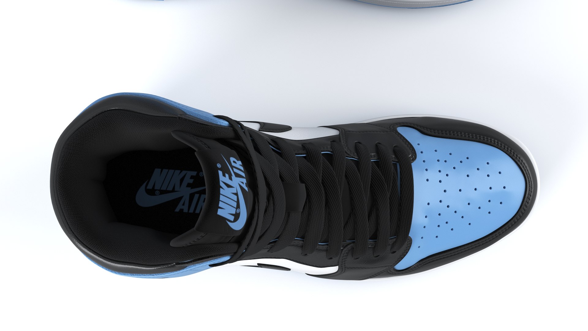 Jordan 1 Retro UNC Toe PBR Model - TurboSquid 2144355