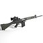 Fn Fal Assault Rifle 3d Model