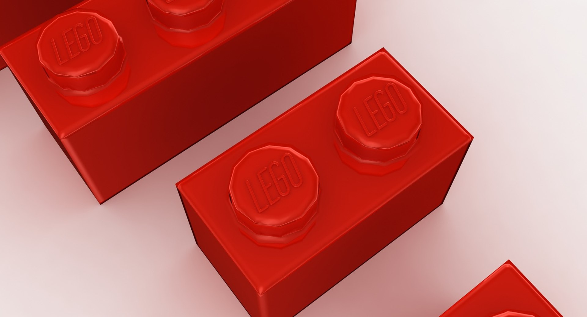 3d model realistic lego bricks set