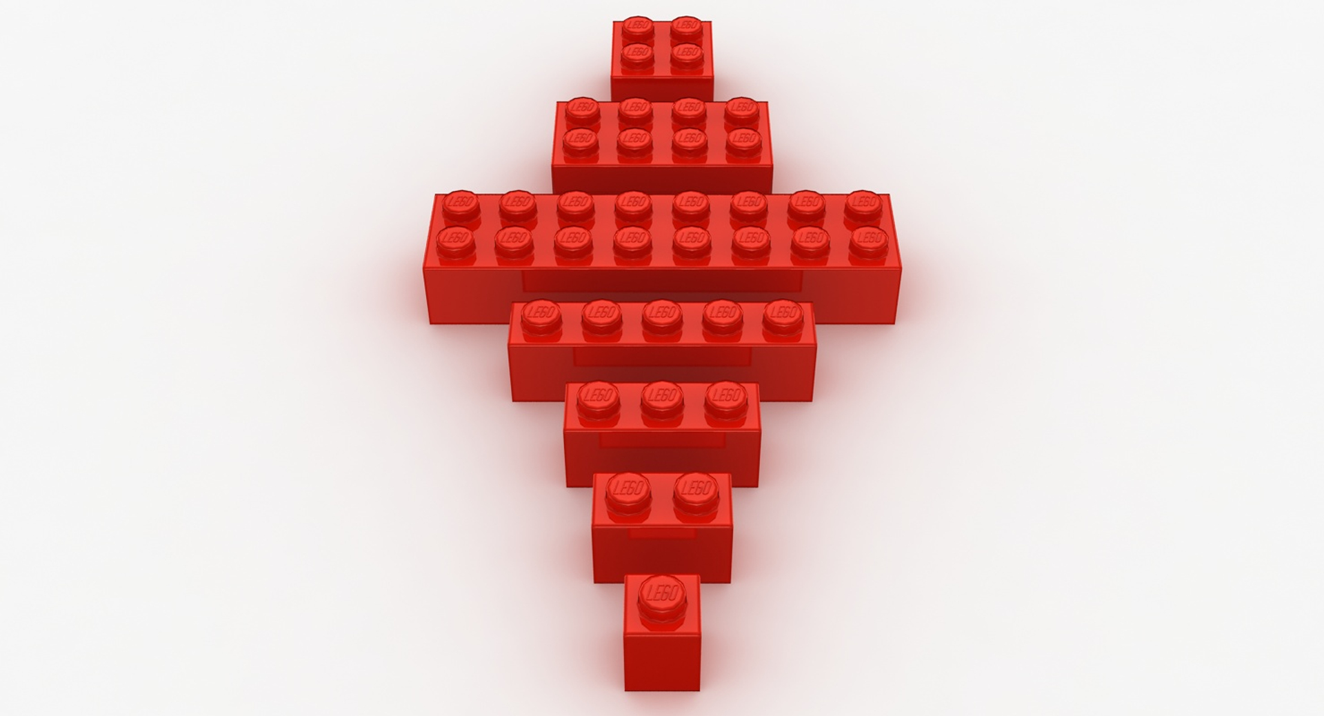 3d model realistic lego bricks set