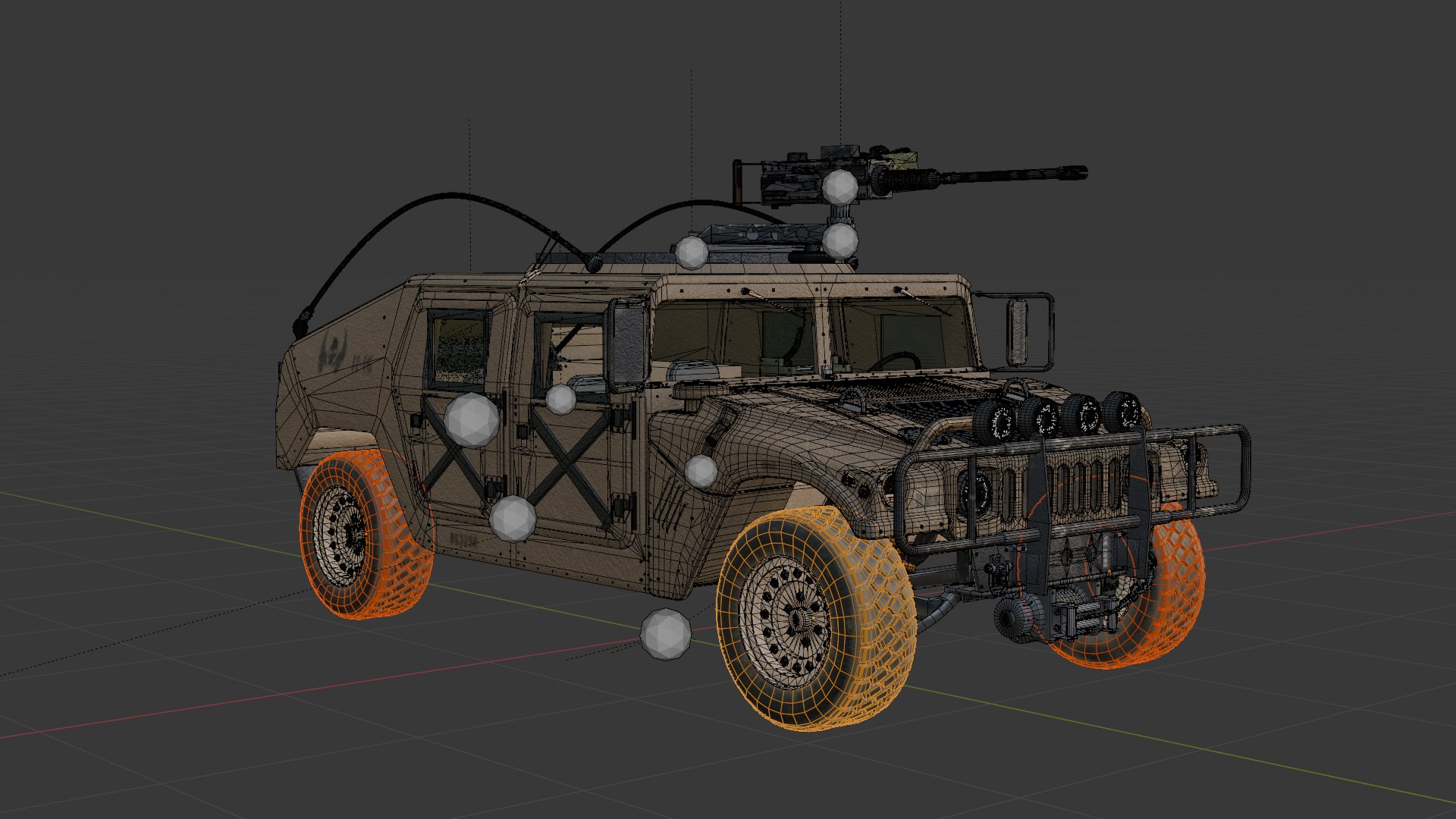 3D Model Military Armored Vehicle Humvee - TurboSquid 2310566