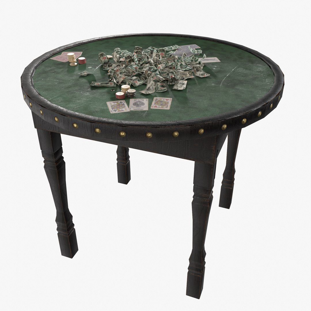 3D Wild West Poker Table - TurboSquid 2028383