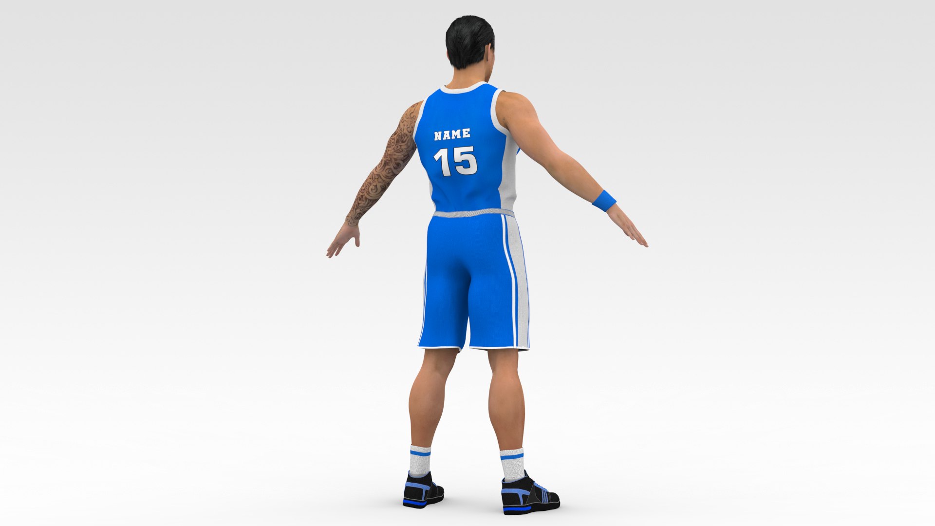 Basketball Player Blue Player 03 3D Model - TurboSquid 1772225