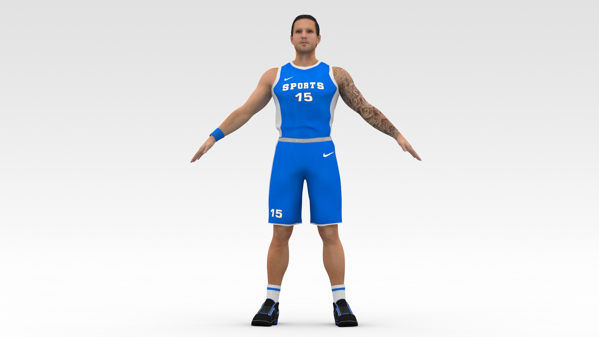 Basketball Player Blue Player 03 3D Model - TurboSquid 1772225
