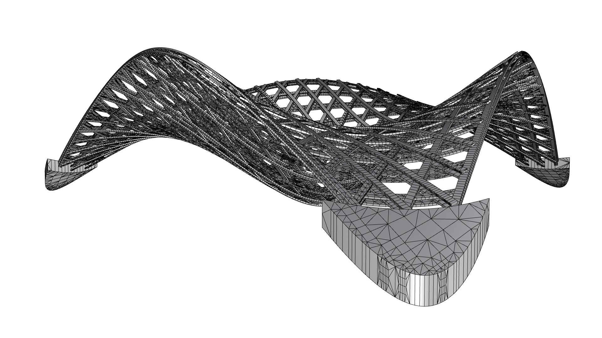 Elastic GridShell Structure 2 Model - TurboSquid 2340559
