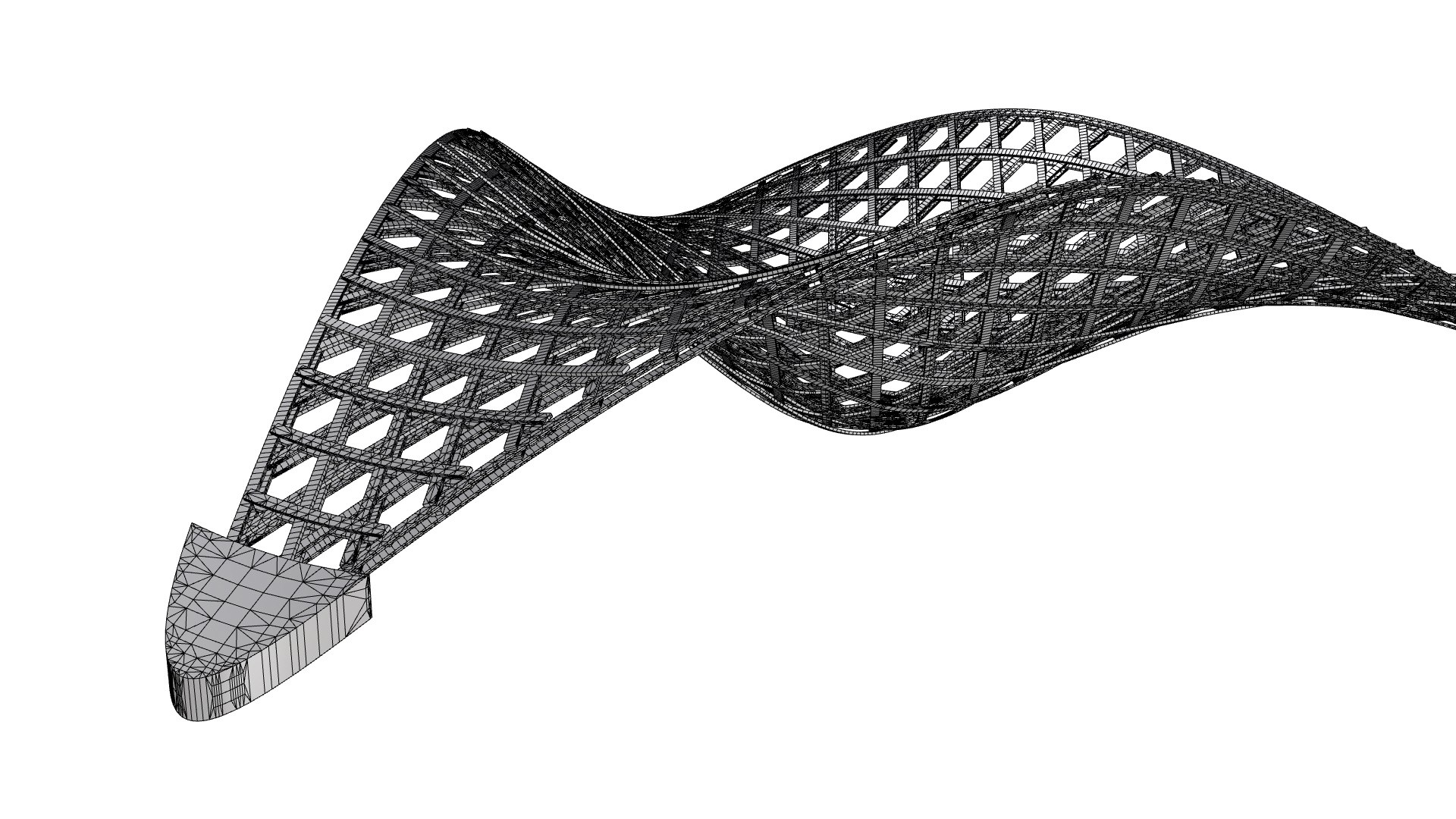 Elastic GridShell Structure 2 Model - TurboSquid 2340559