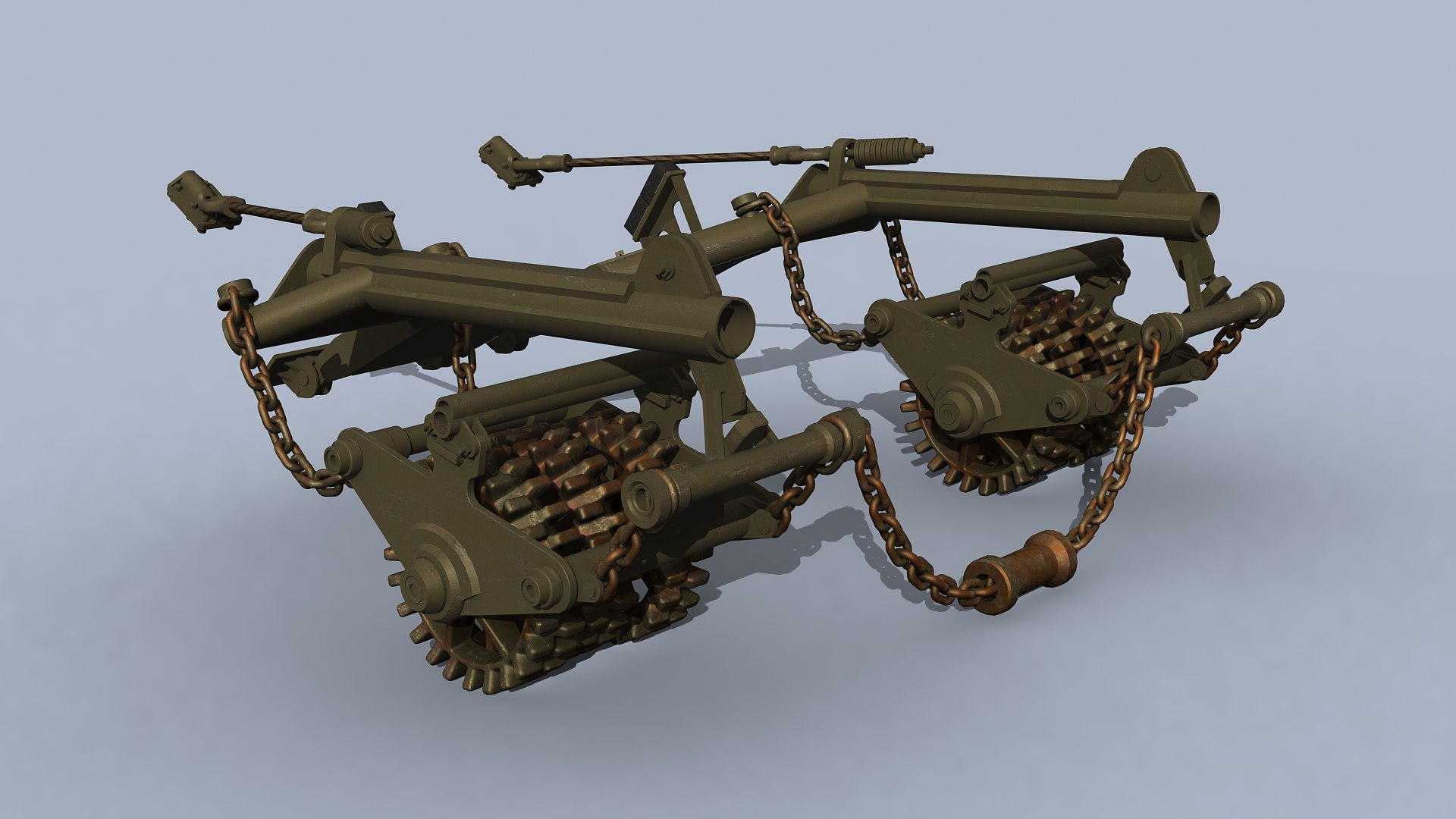 Tank Mine Rollers 3D model - TurboSquid 1722410