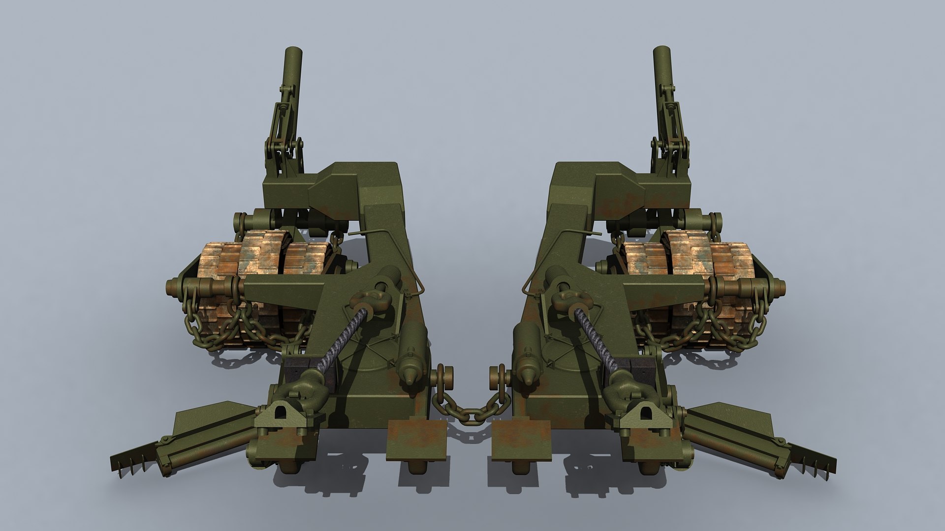 Tank Mine Rollers 3D model - TurboSquid 1722410