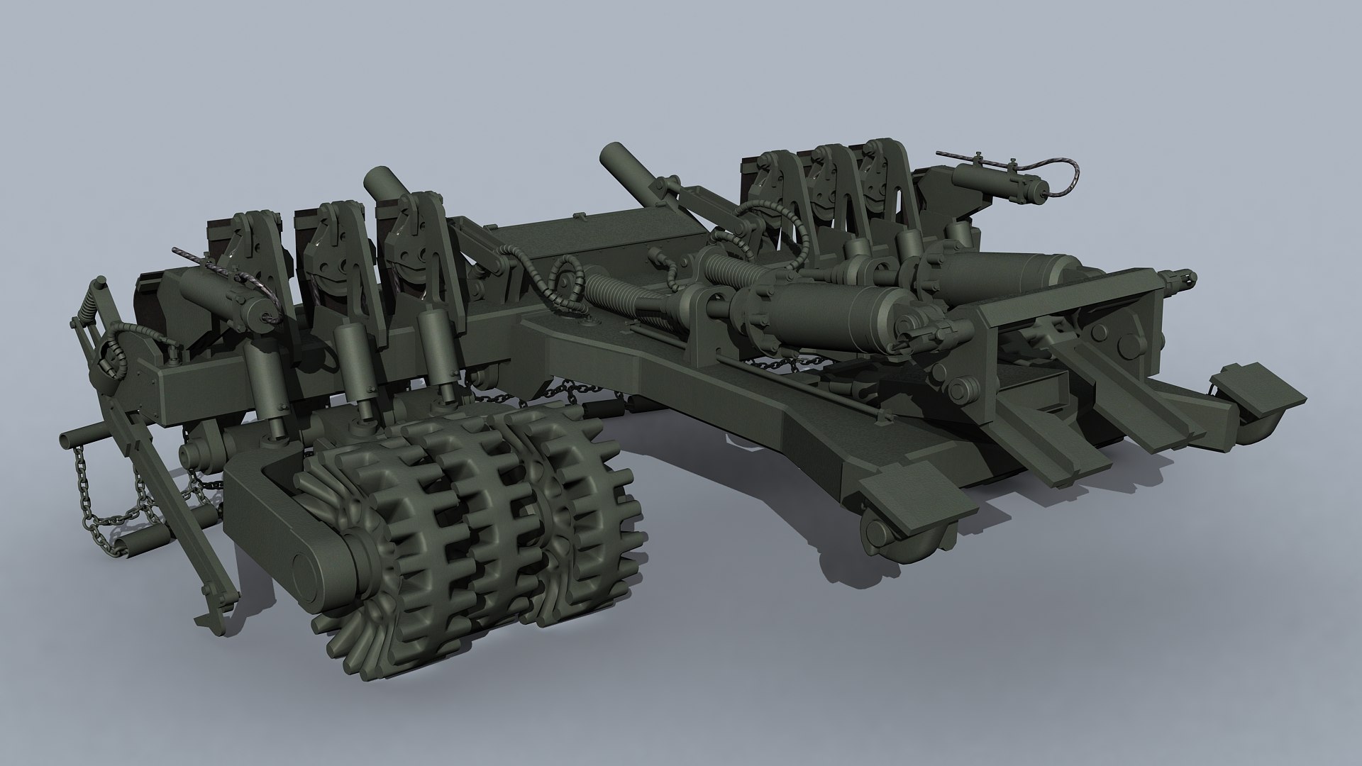 Tank Mine Rollers 3D Model - TurboSquid 1722410