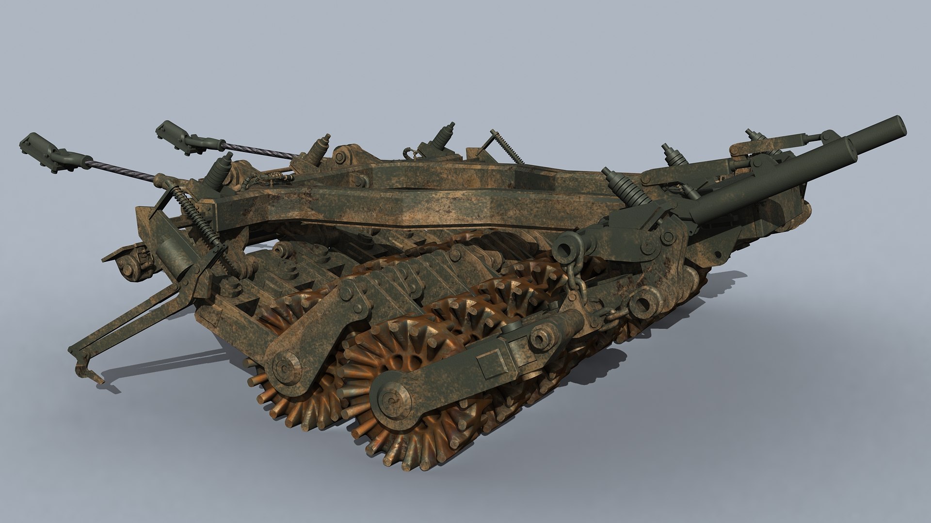 Tank Mine Rollers 3D Model - TurboSquid 1722410