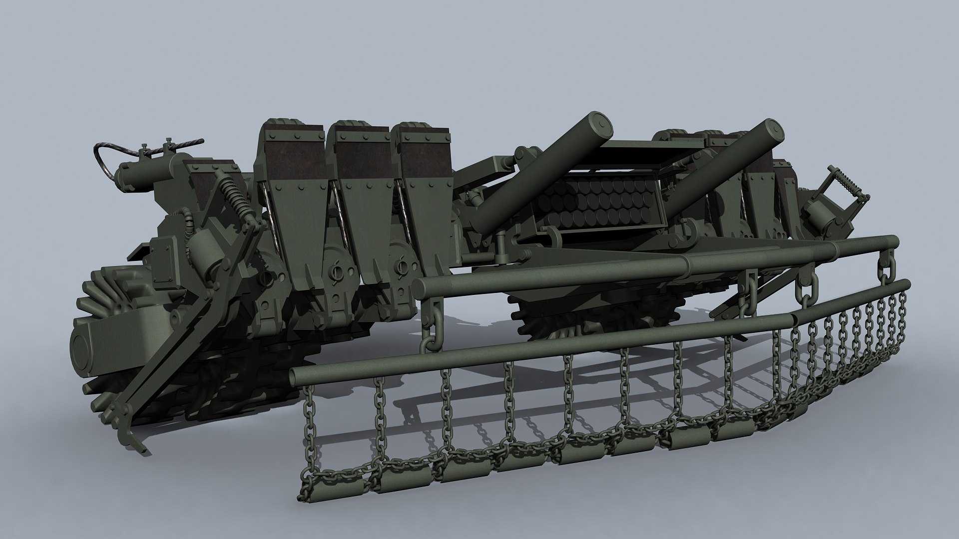 Tank Mine Rollers 3D Model - TurboSquid 1722410