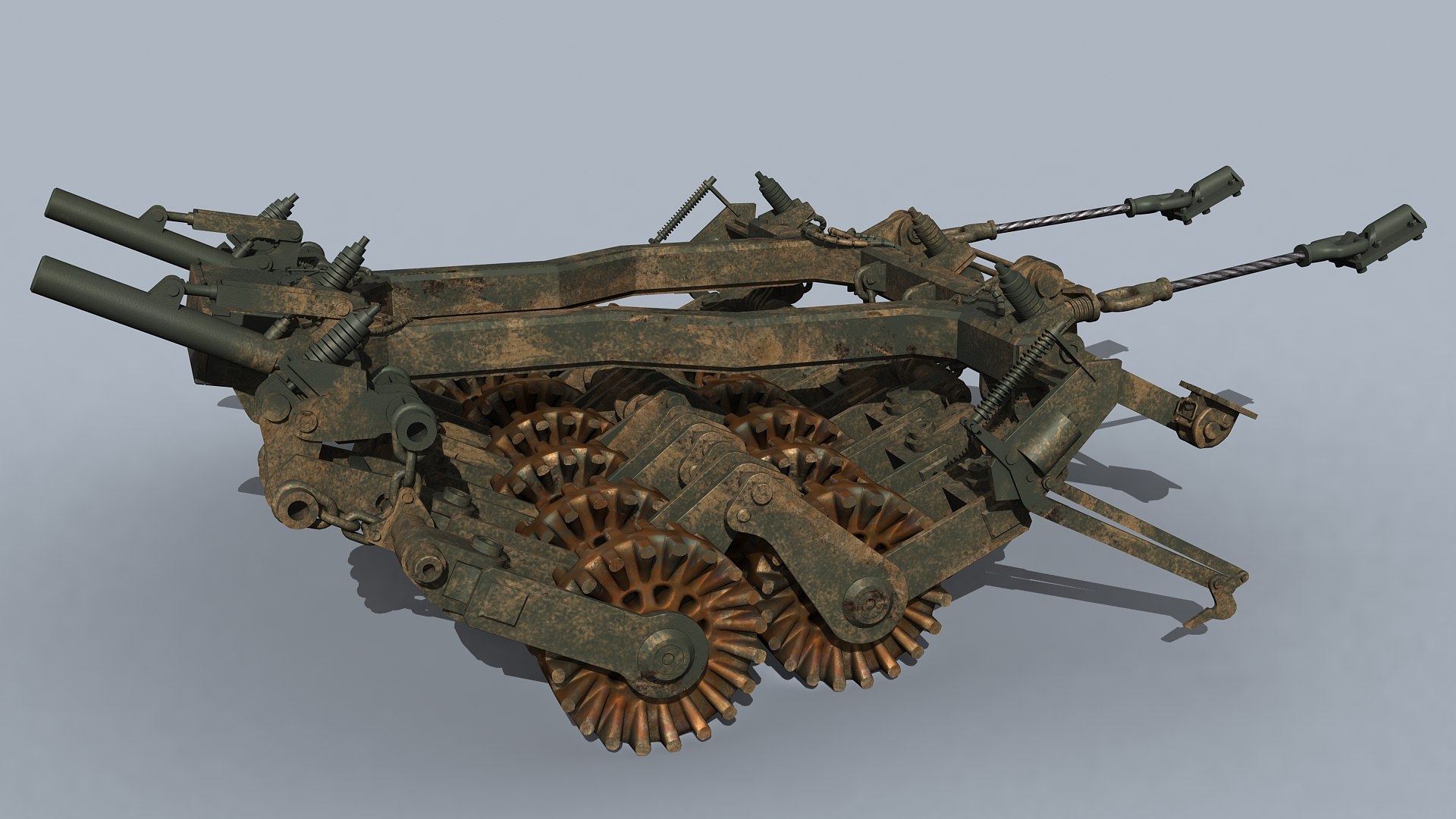 Tank Mine Rollers 3D Model - TurboSquid 1722410