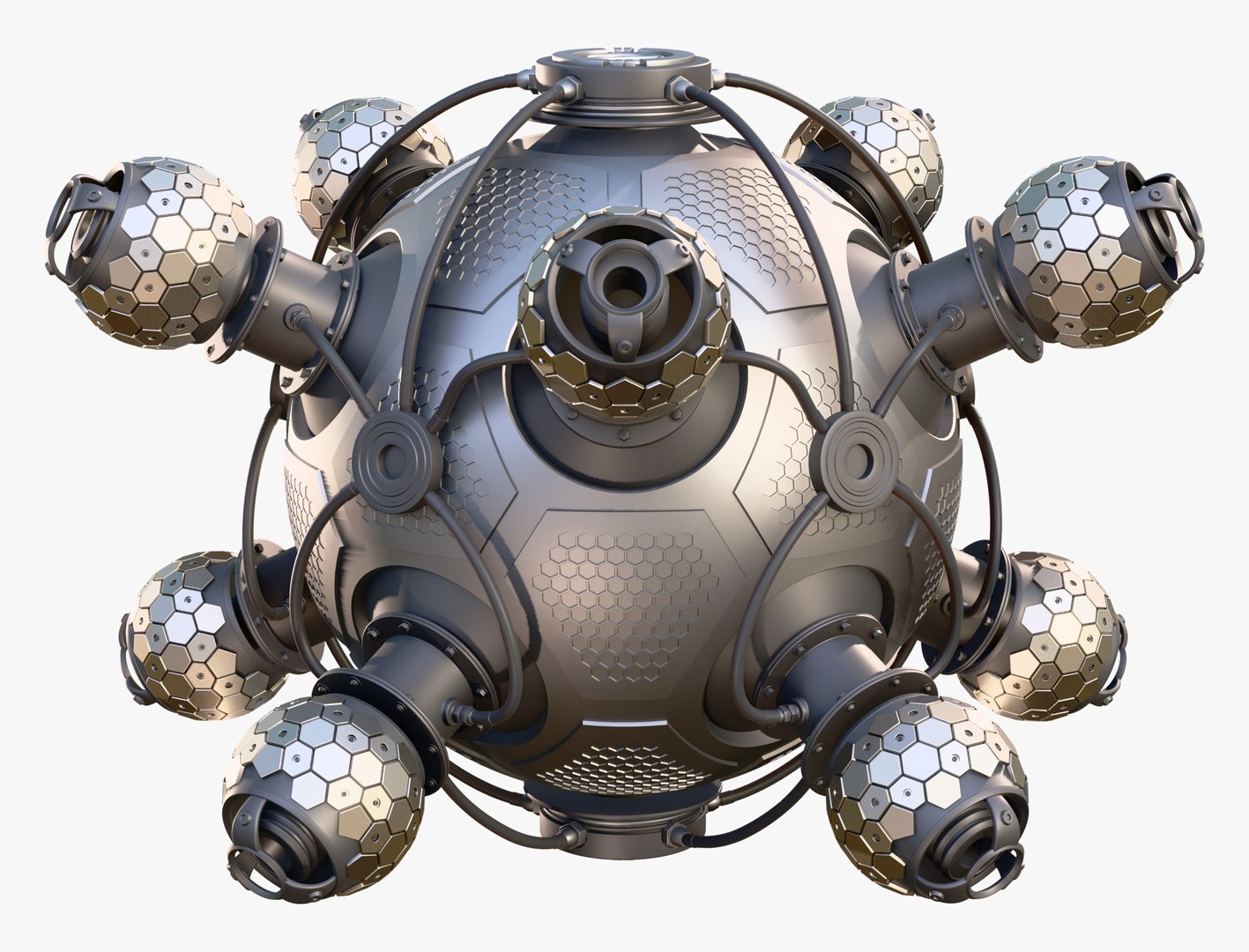Abstract SciFi Spherical Core Hub M1 3D Model - TurboSquid 2445079