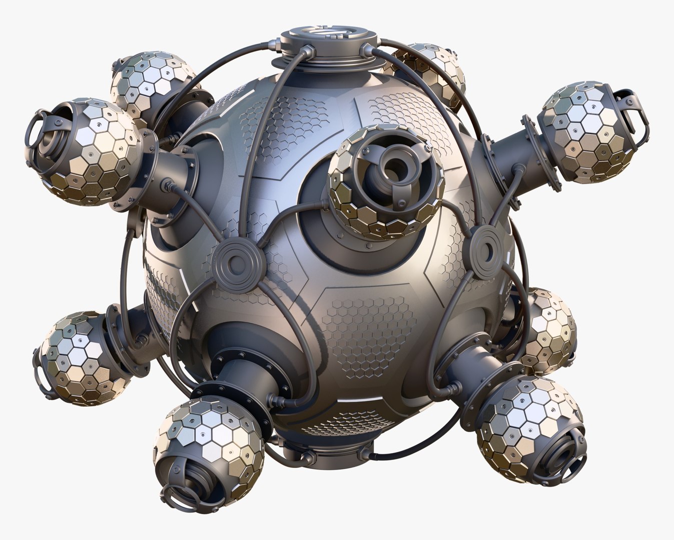 Abstract SciFi Spherical Core Hub M1 3D Model - TurboSquid 2445079