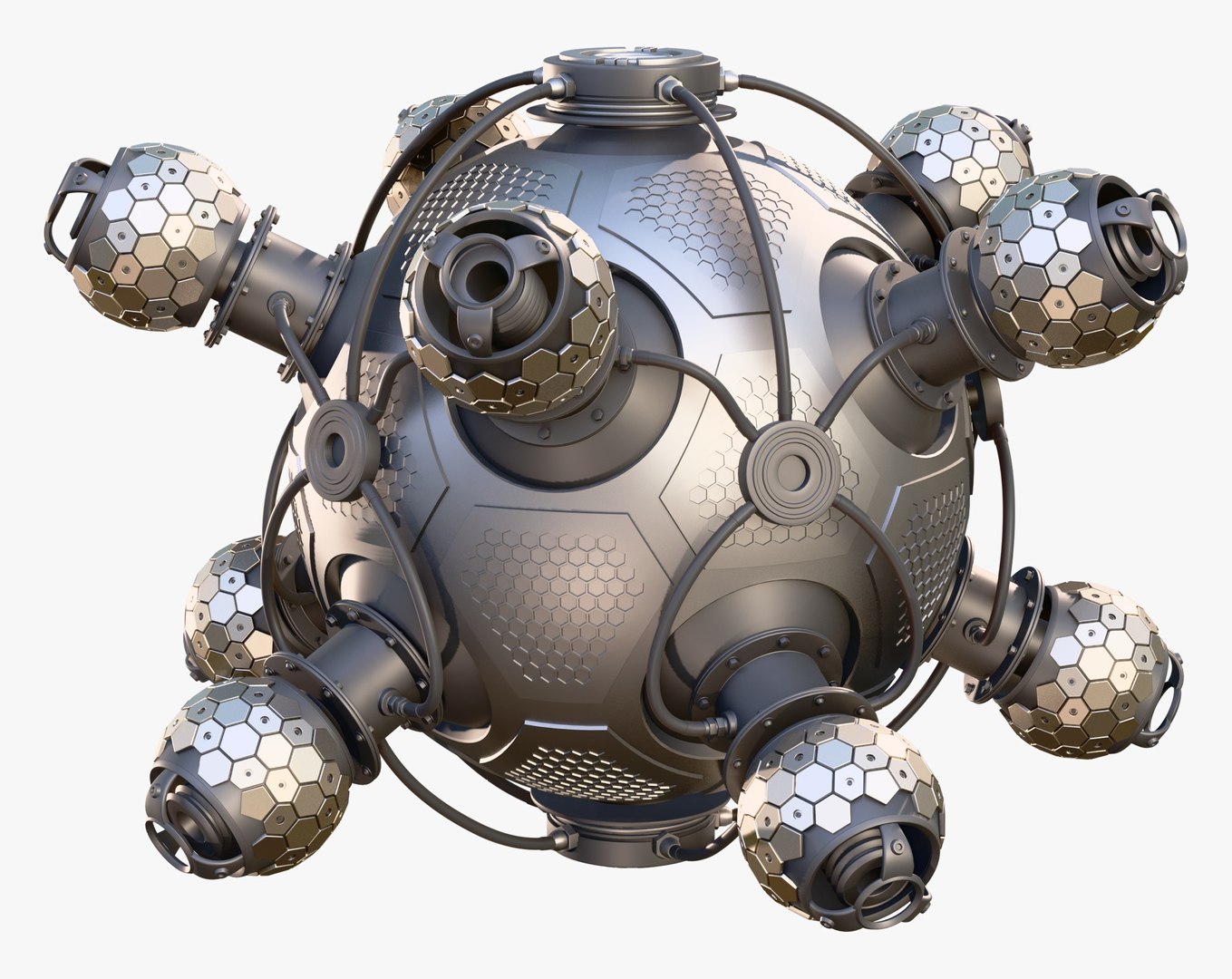 Abstract SciFi Spherical Core Hub M1 3D Model - TurboSquid 2445079