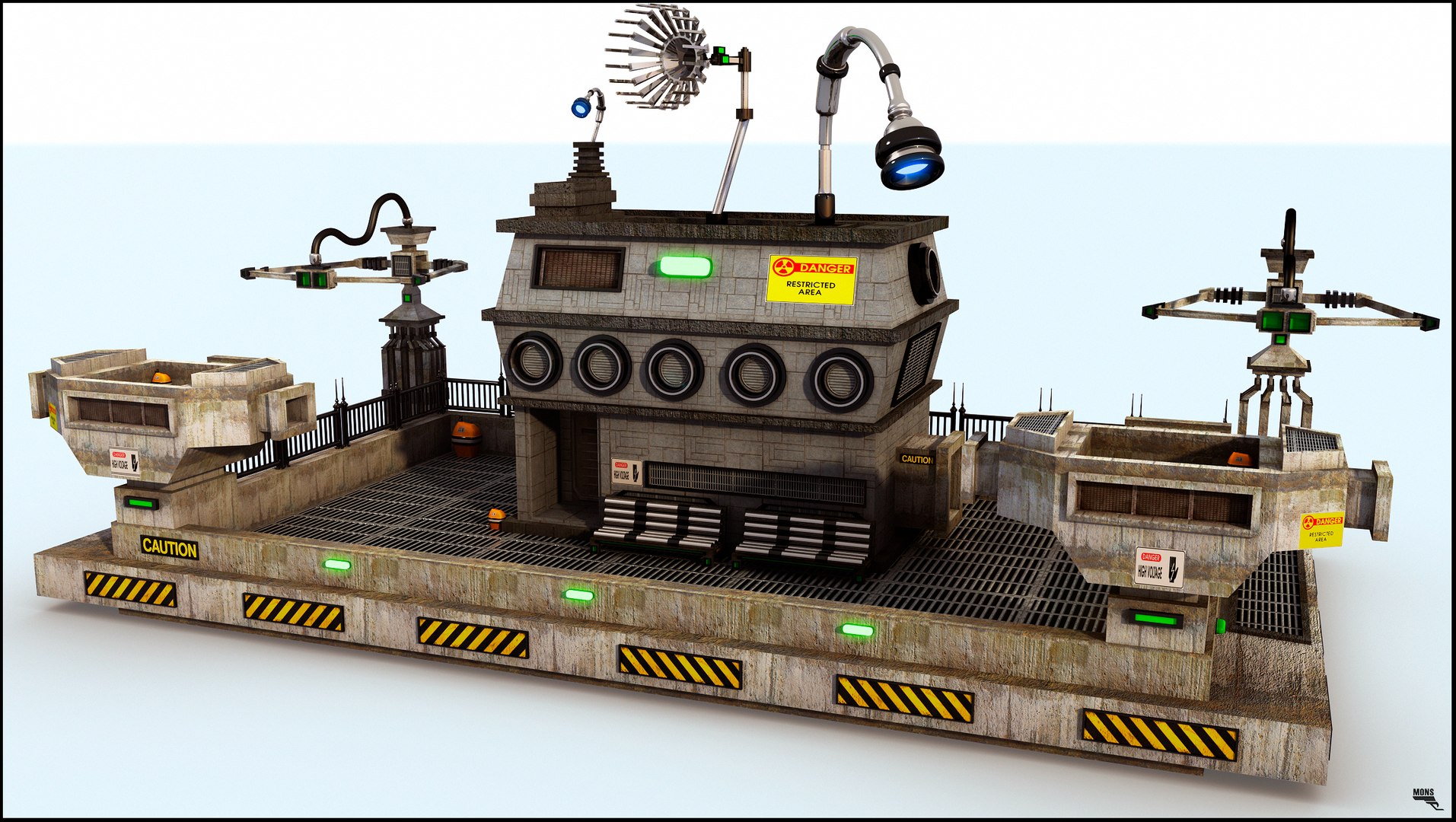 3d Sci-fi House Model