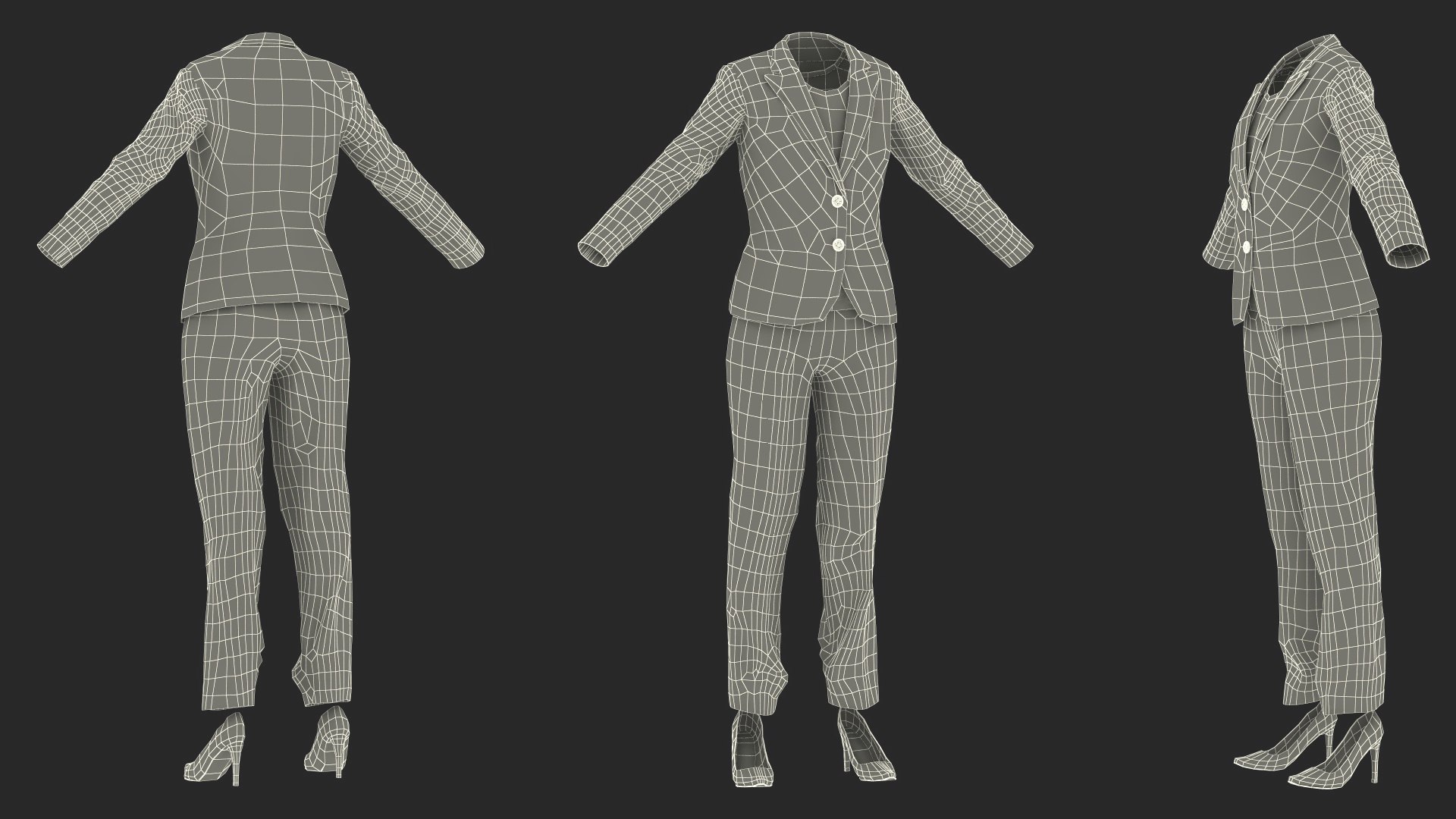 3D Womens Workwear Suit - TurboSquid 2143548