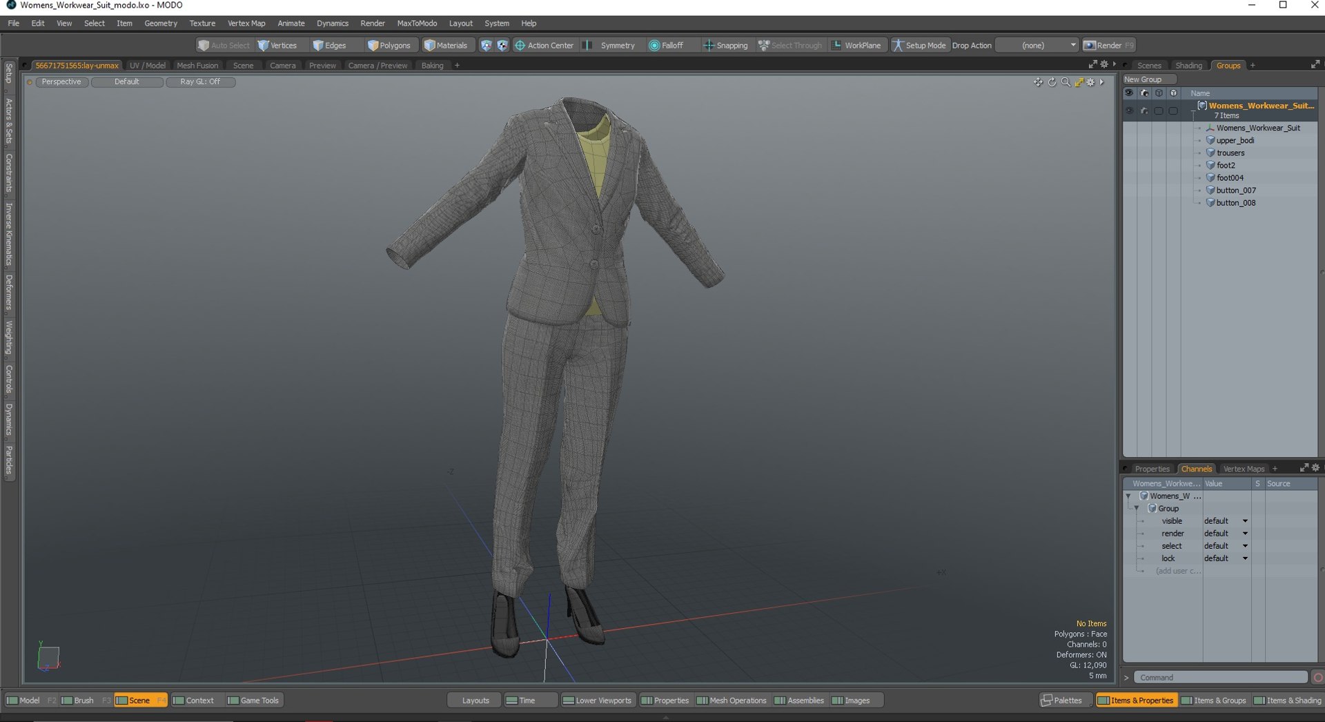 3D Womens Workwear Suit - TurboSquid 2143548