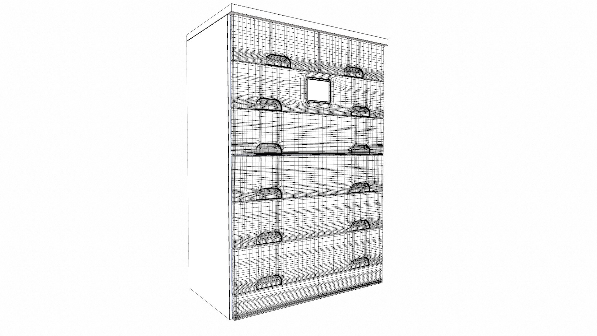 3D Drawer Dresser Model - TurboSquid 2387730