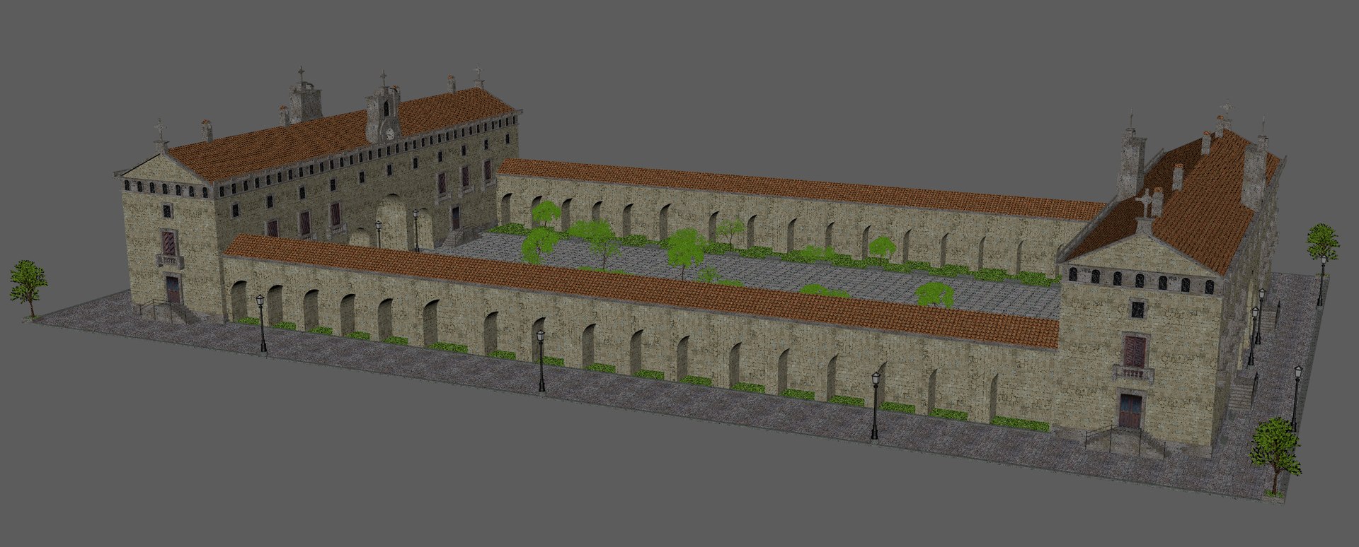 Monastery Historic Model - TurboSquid 1233390